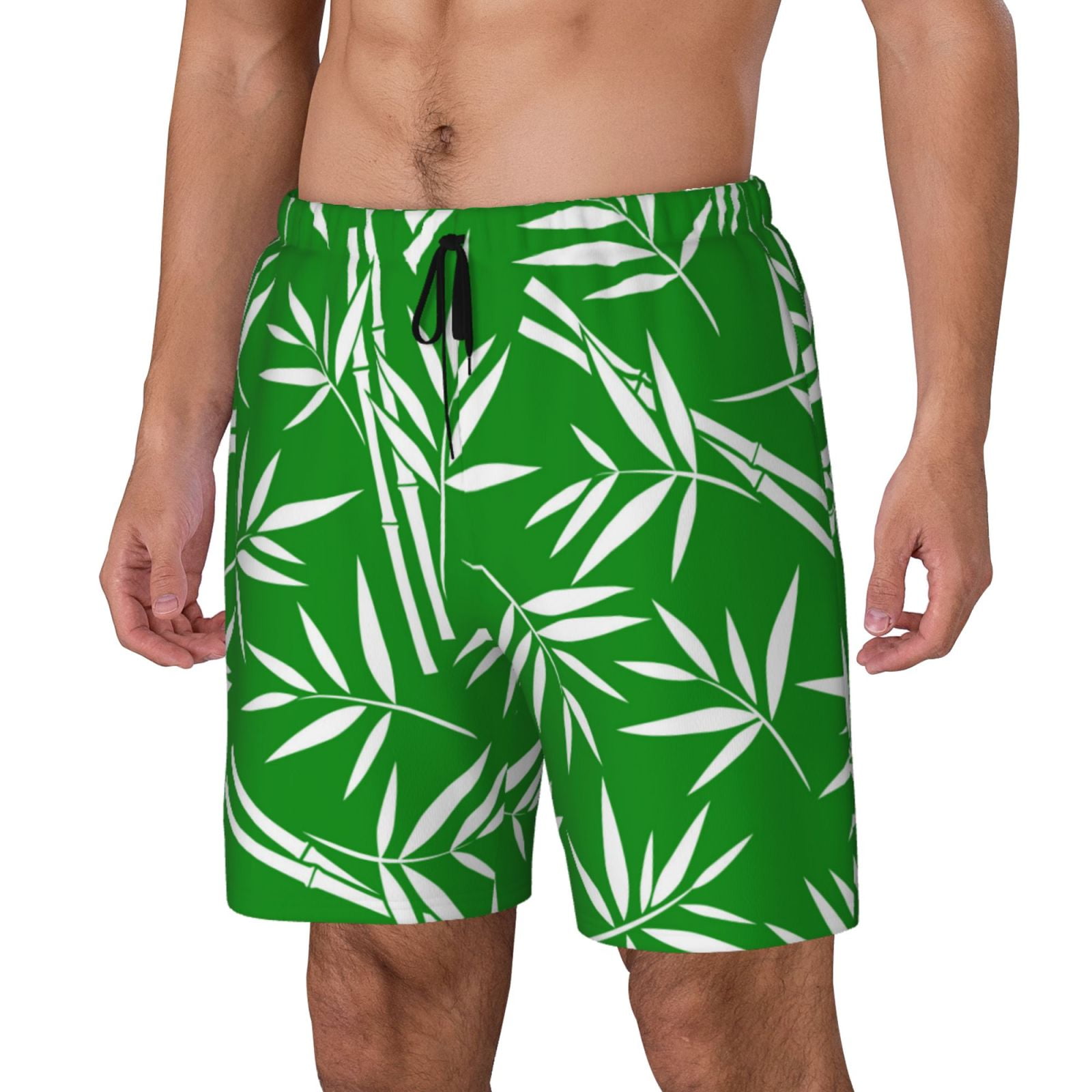 Vsdgher Bamboo for Mens Swim Trunks with Compression Liner Swim Shorts ...