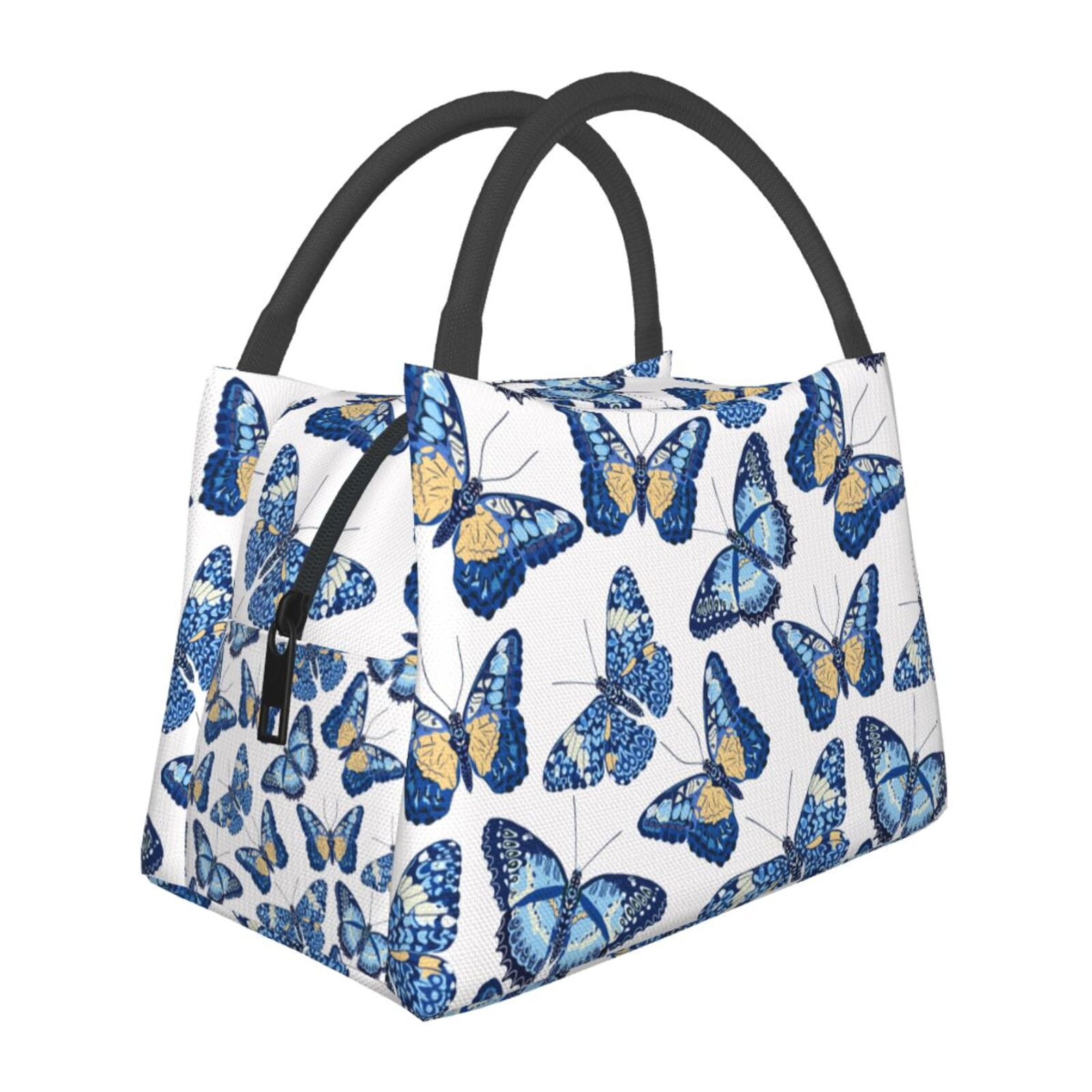 Vsdgher Beautiful Butterflies Print Insulated Reusable Bags with Sturdy ...