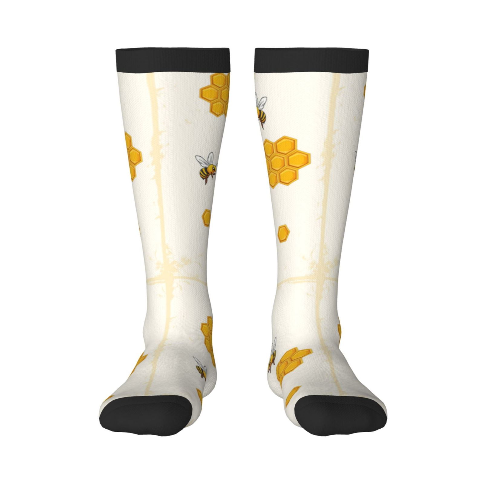 Vsdgher Beekeeper Gnome Holding A Glass Print Thigh High Socks Extra Long Stretchy Sock Women ...