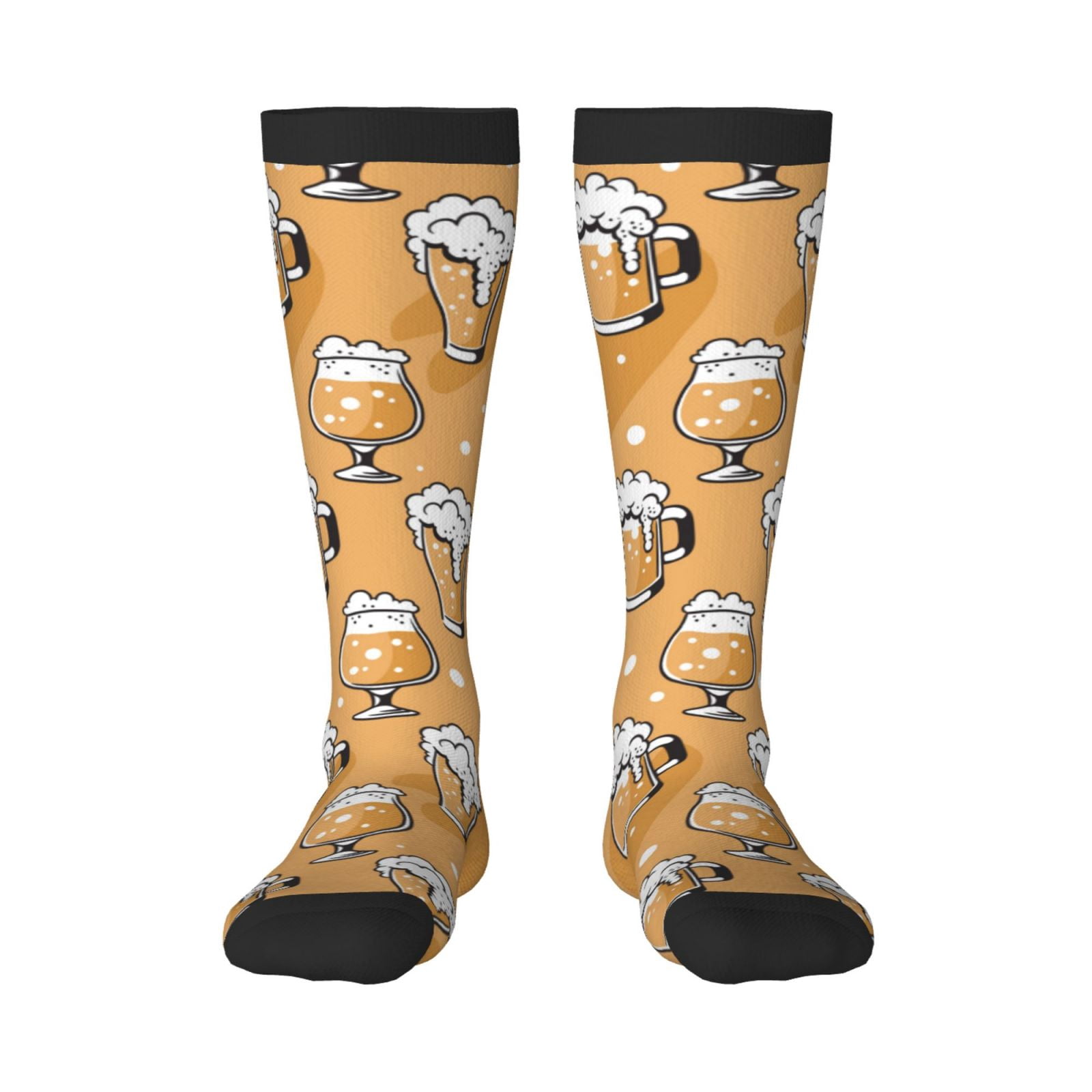 Vsdgher Beer In Glasses Print Thigh High Socks Extra Long Stretchy Sock ...