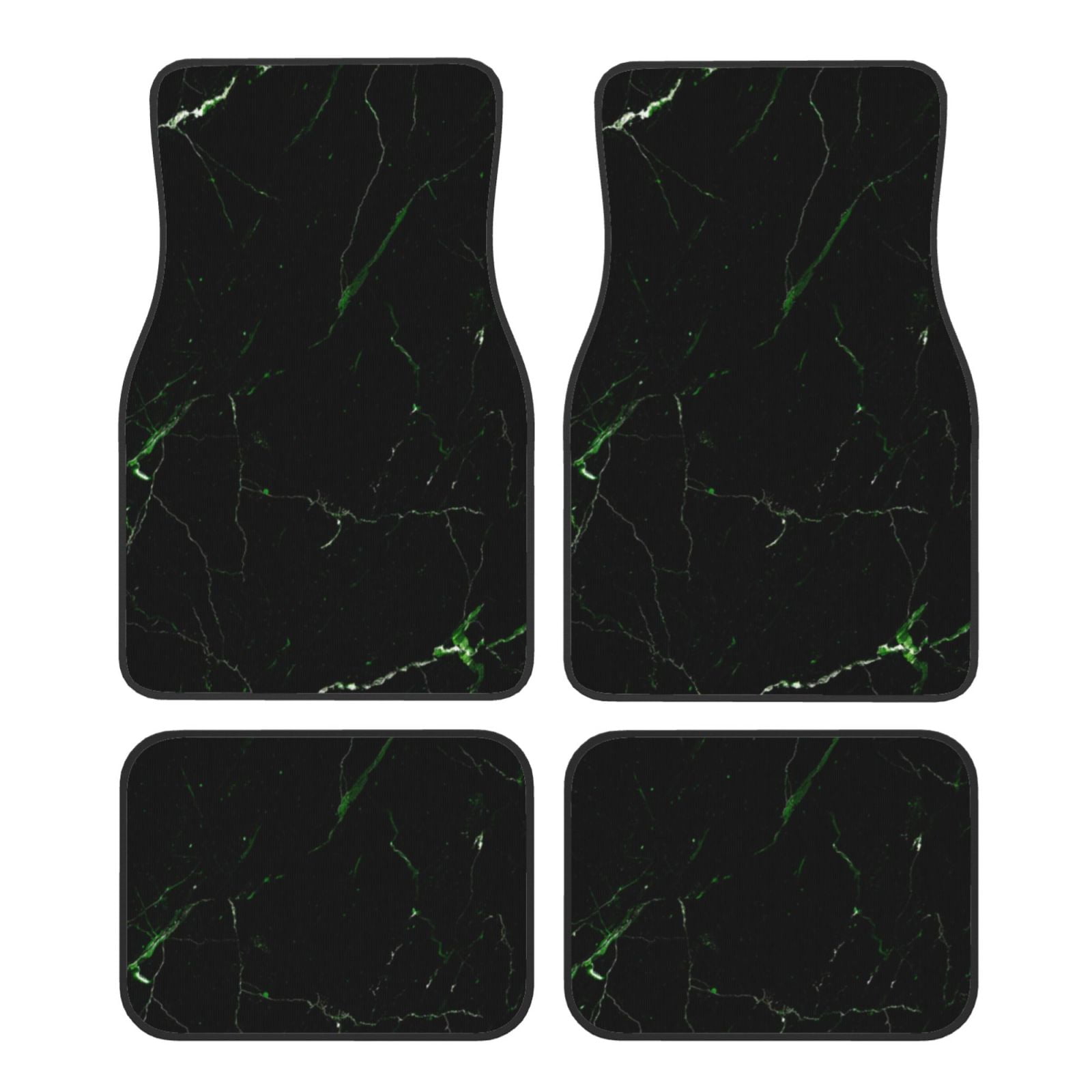 Vsdgher Black Marble Car Foot Mat Set of 4 Pieces Universal Floor Liner ...