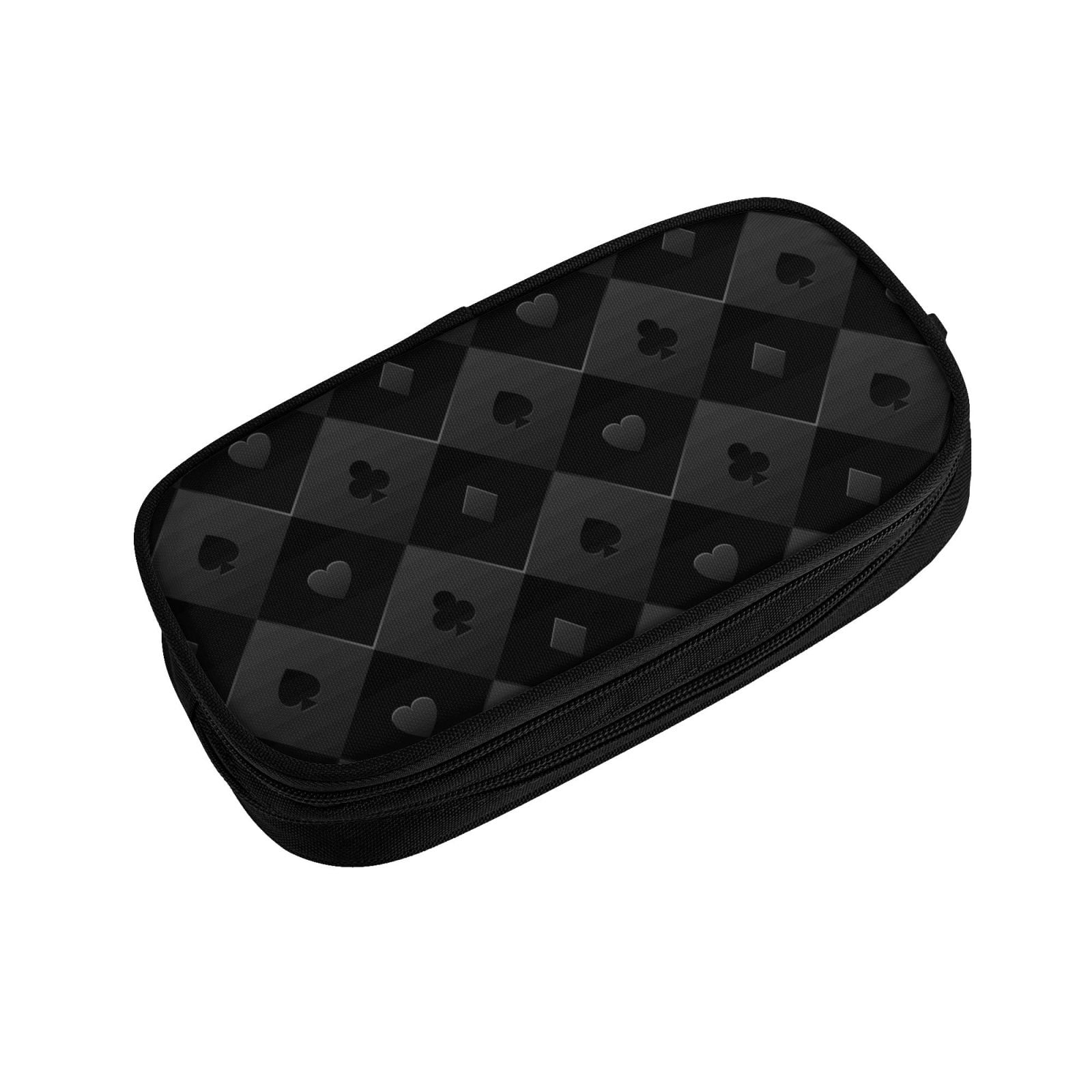 Vsdgher Black Poker Print Large Capacity Pencil Case Pouch with Zipper ...