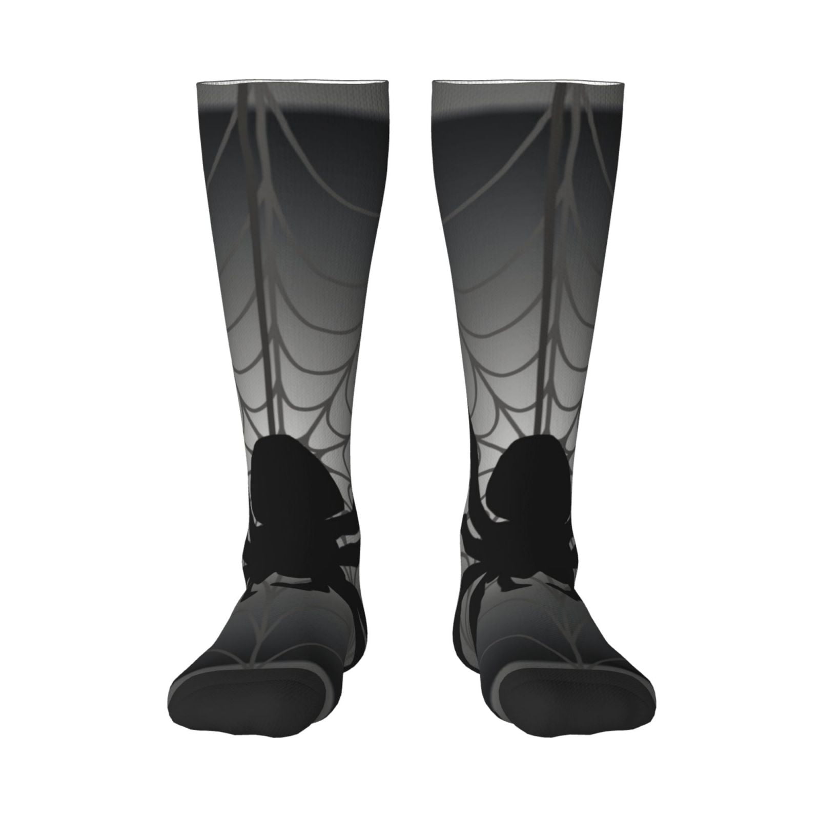 Vsdgher Black Spiders Print Thigh High Socks Extra Long Stretchy Sock Women Over Knee High ...