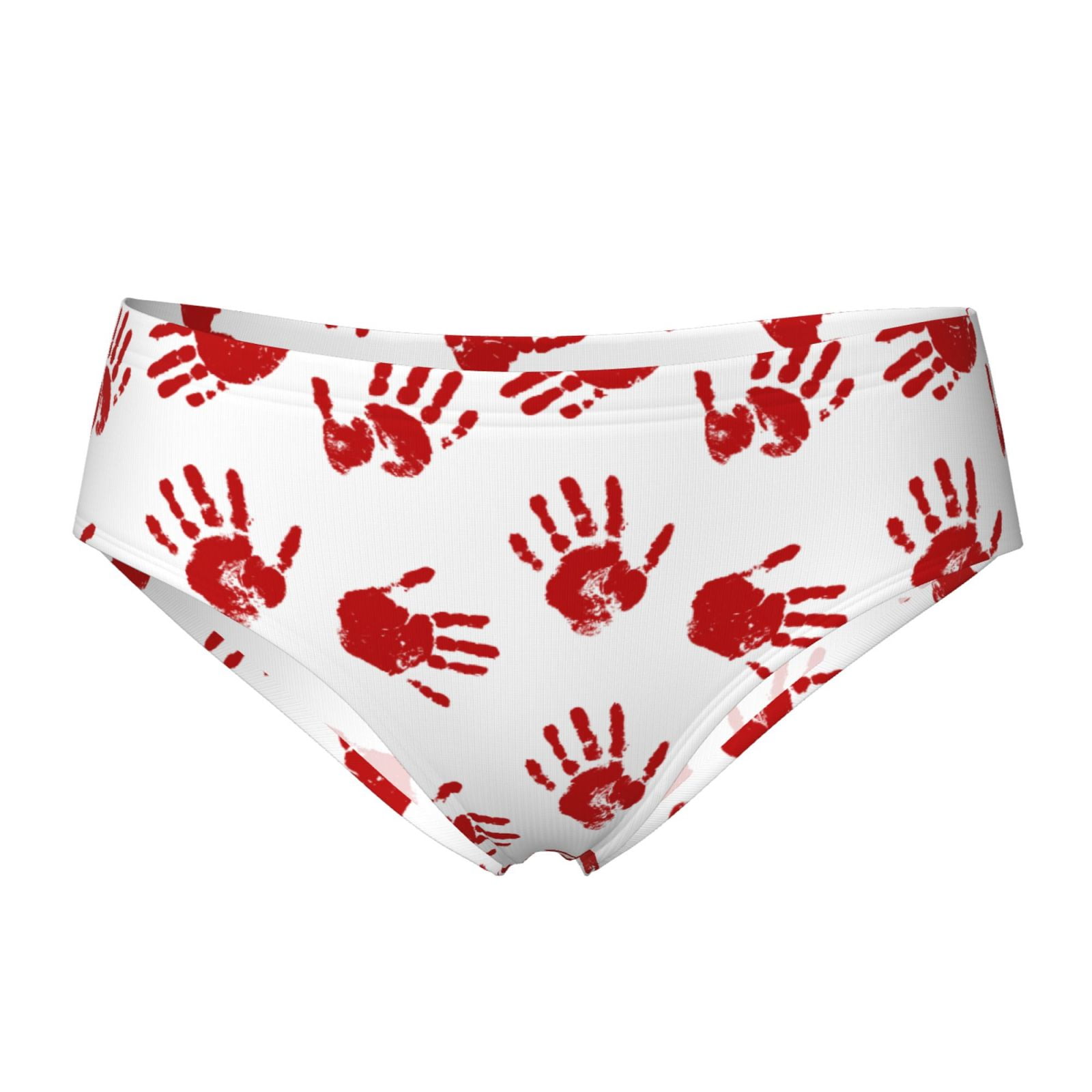 Vsdgher Bloody Hand Pattern Women's Underwear Low Waisted Full Coverage ...