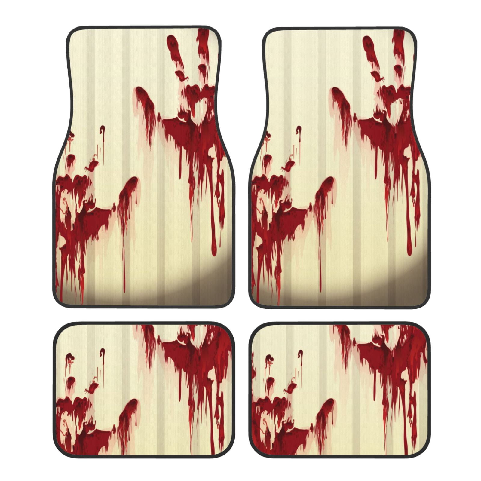 Vsdgher Bloody Hand1 Car Foot Mat Set of 4 Pieces Universal Floor Liner ...