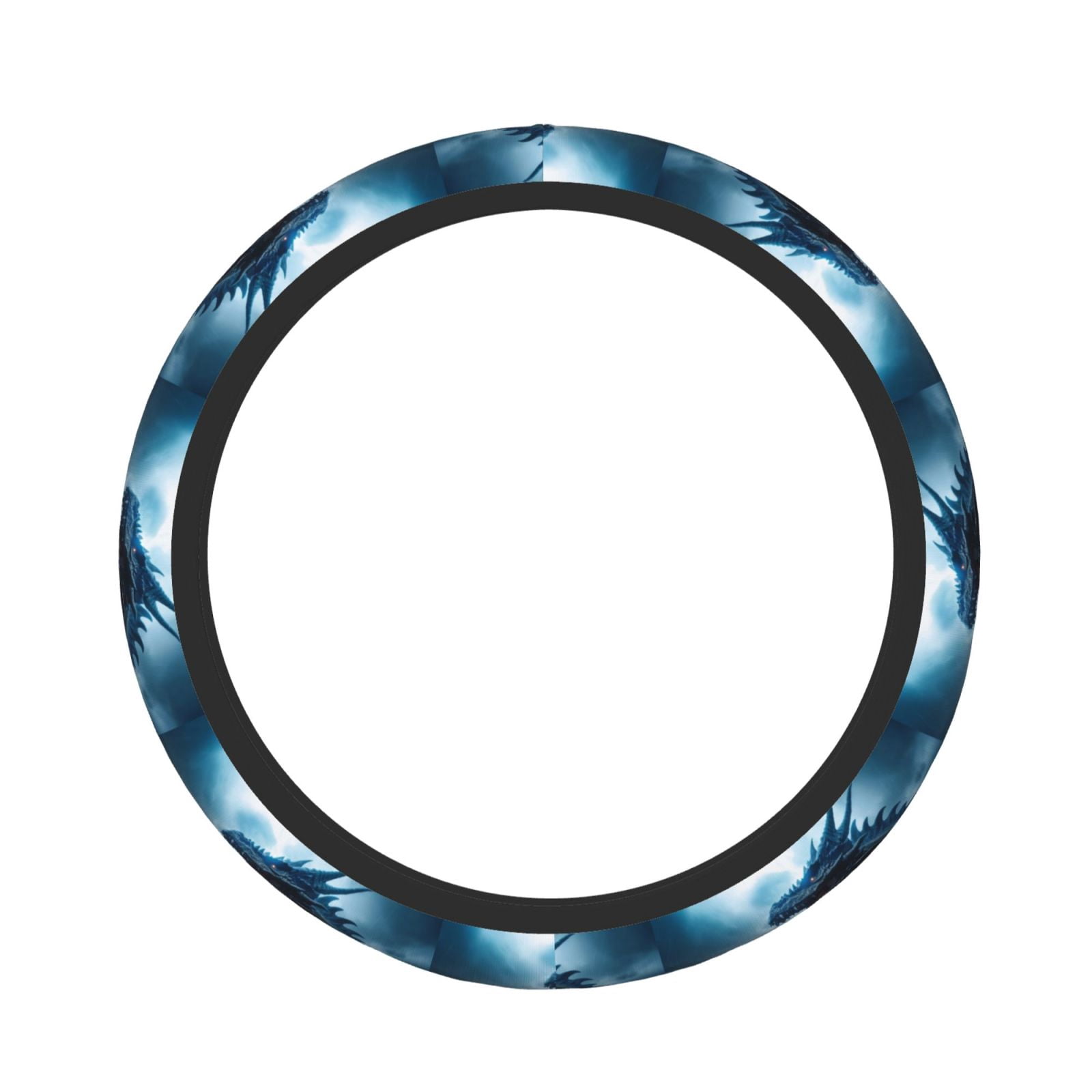 Vsdgher Blue Thunder Storm Dragon Pattern Elastic Car Steering Wheel ...