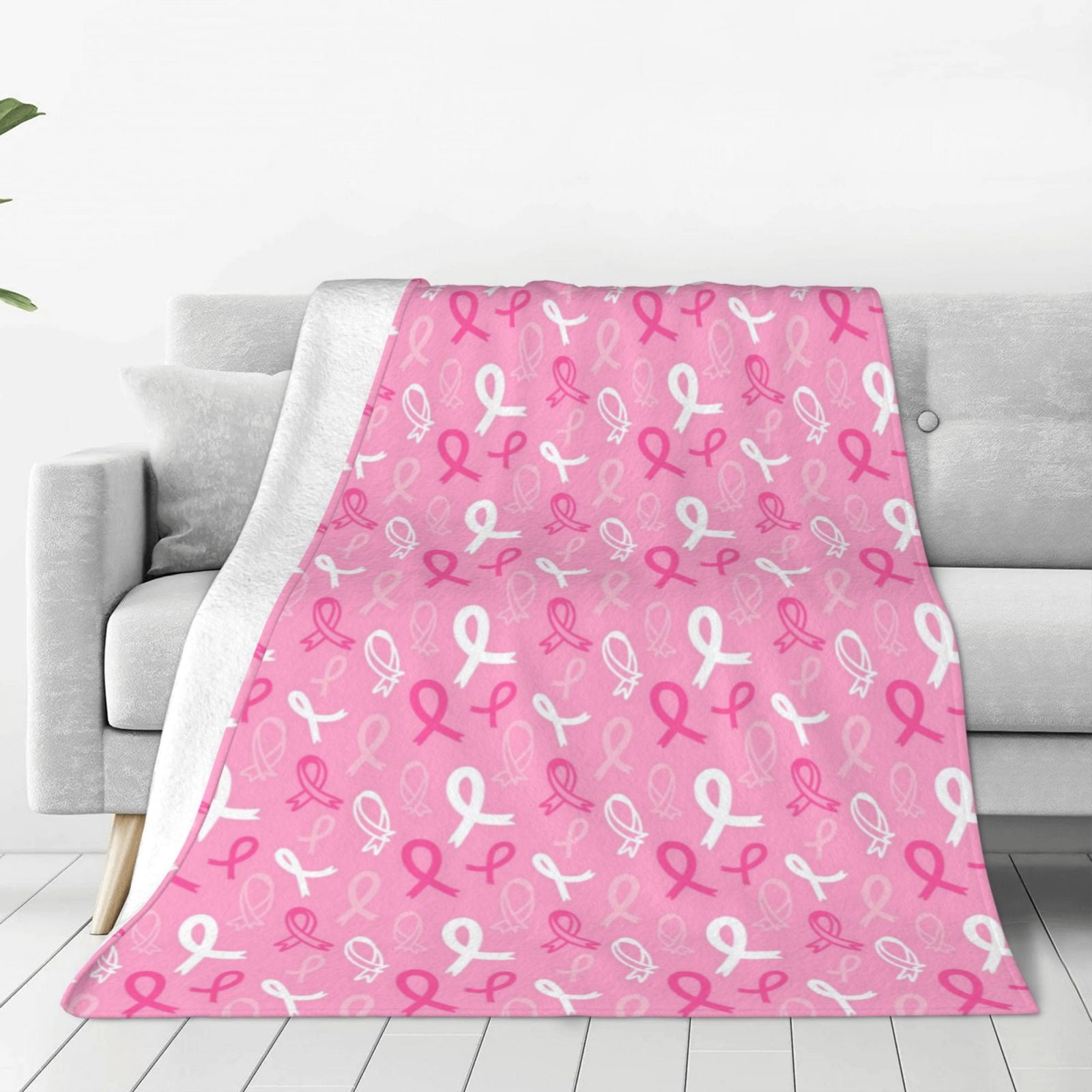 Vsdgher Breast Cancer Awareness (3) Ultra-Soft Micro flannel Blanket ...