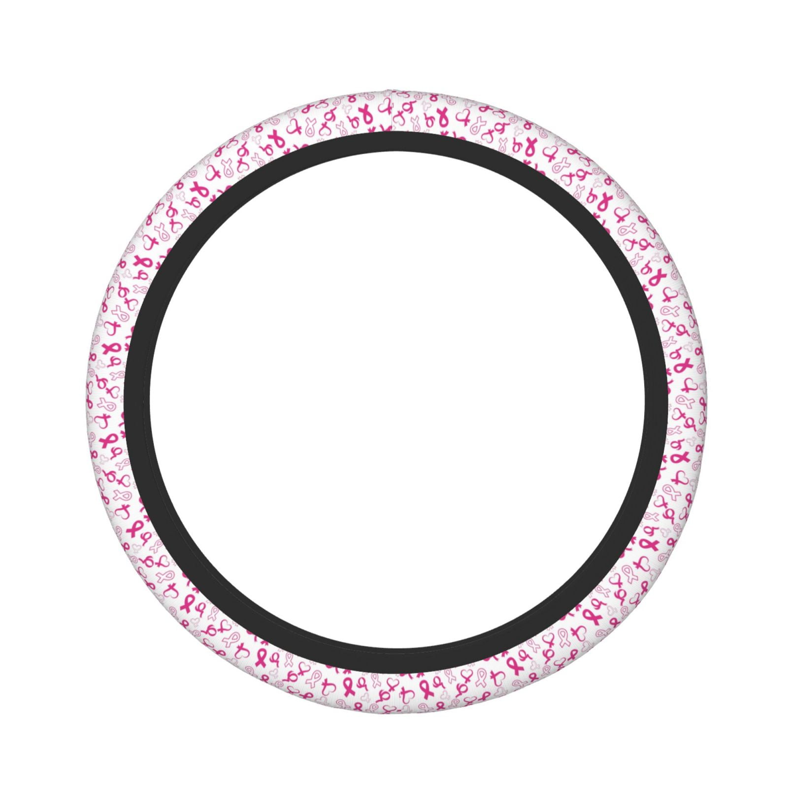 Vsdgher Breast Cancer Awareness4 Pattern Elastic Car Steering Wheel ...