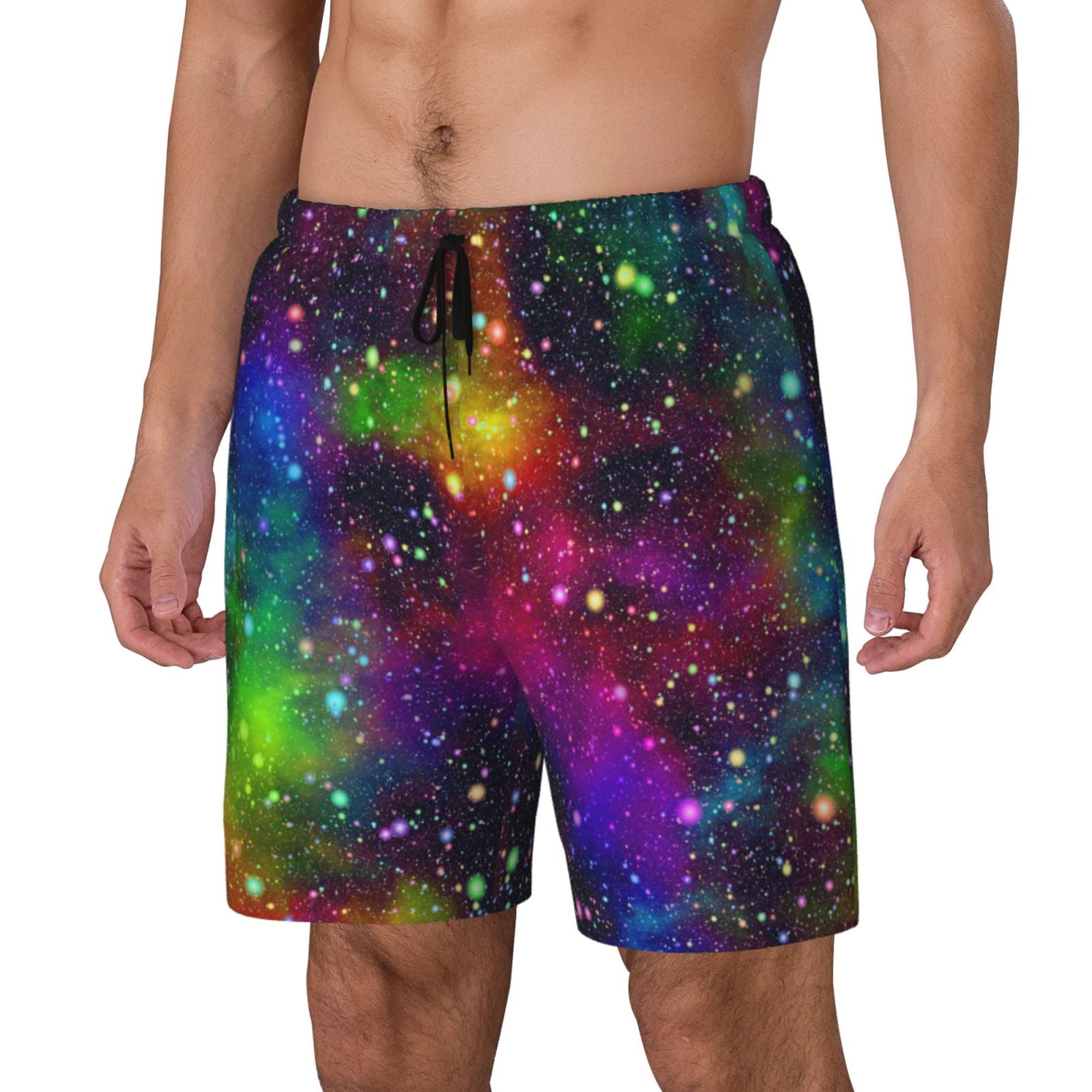 Vsdgher Bright Universe for Mens Swim Trunks with Compression Liner ...