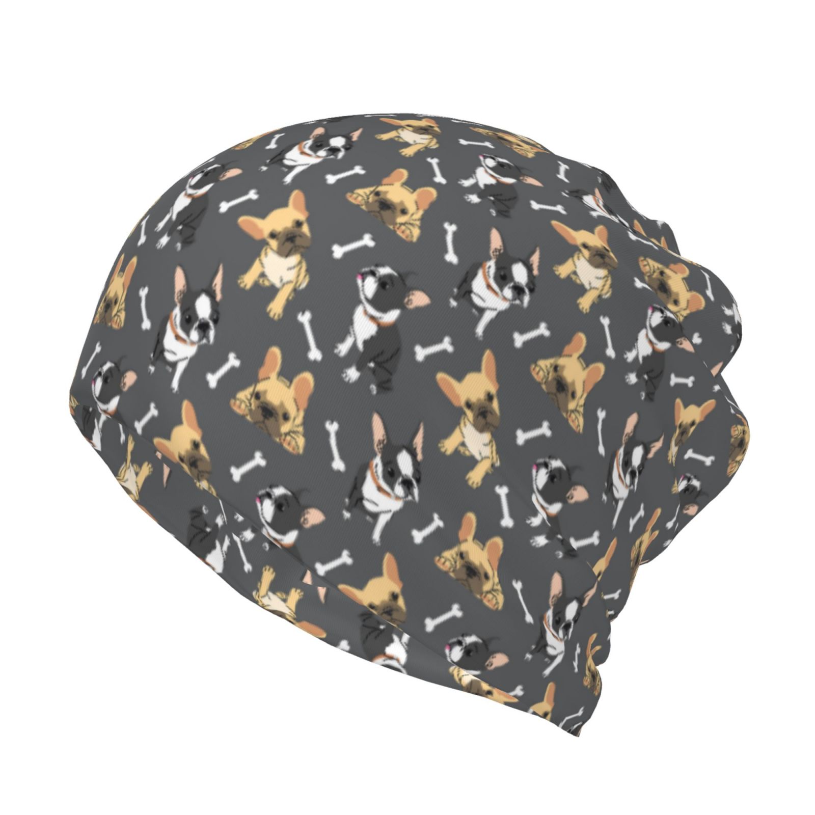 Vsdgher Bulldog And BONES Slouchy Beanie Hat for Men/Women, Skull Cap ...