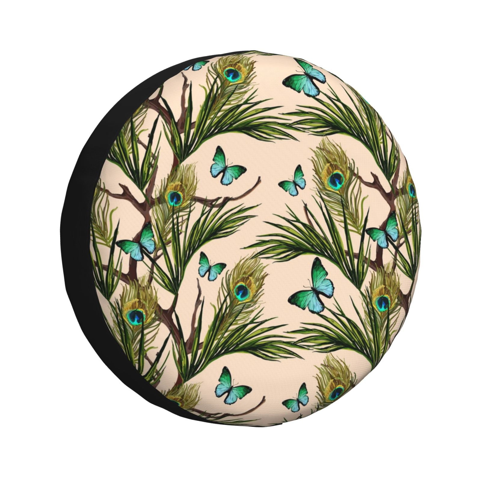 Vsdgher Butterflies And Peacock Feathers for Spare Tire Cover, Tire ...