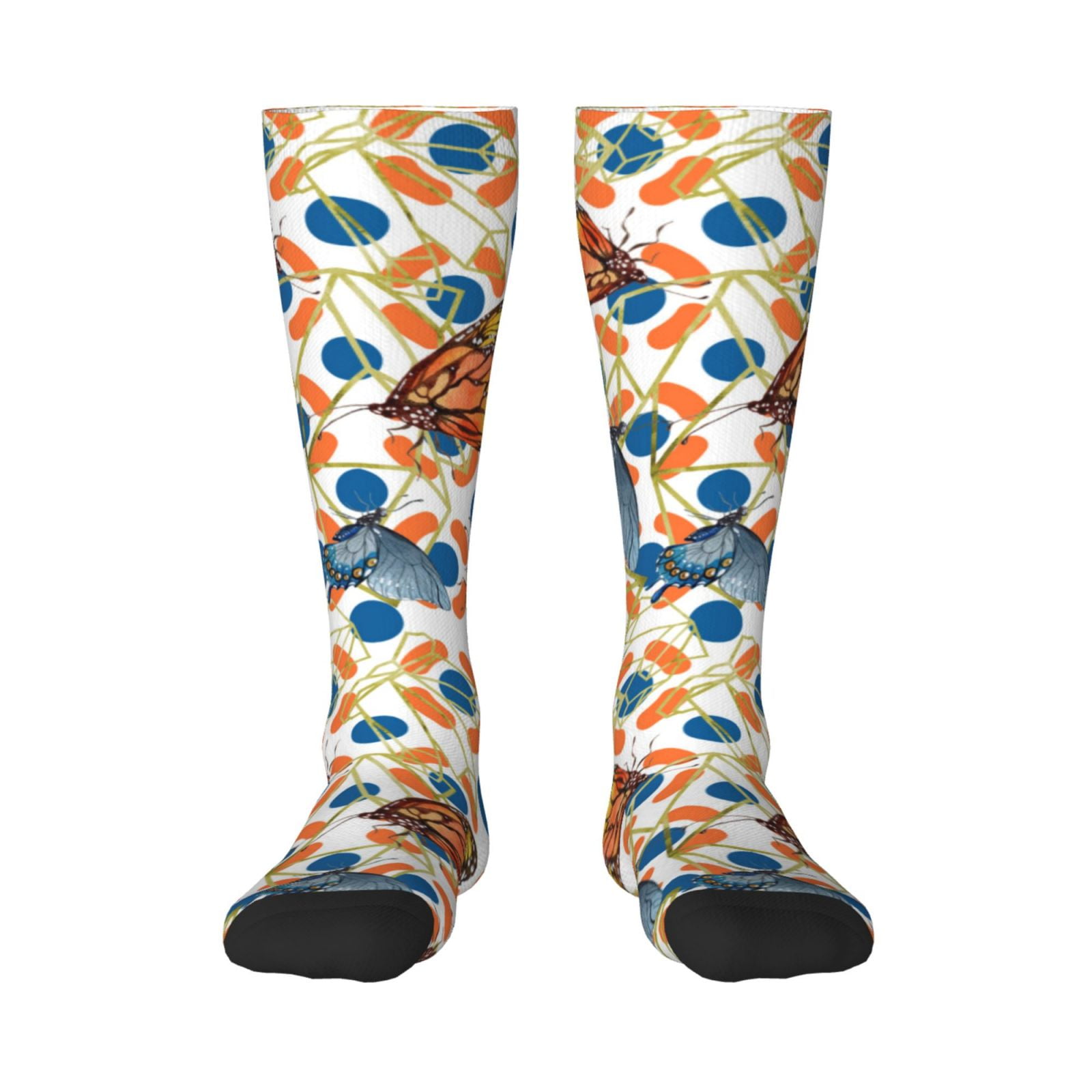 Vsdgher Butterflies Wild Insect Print Thigh High Socks Extra Long ...
