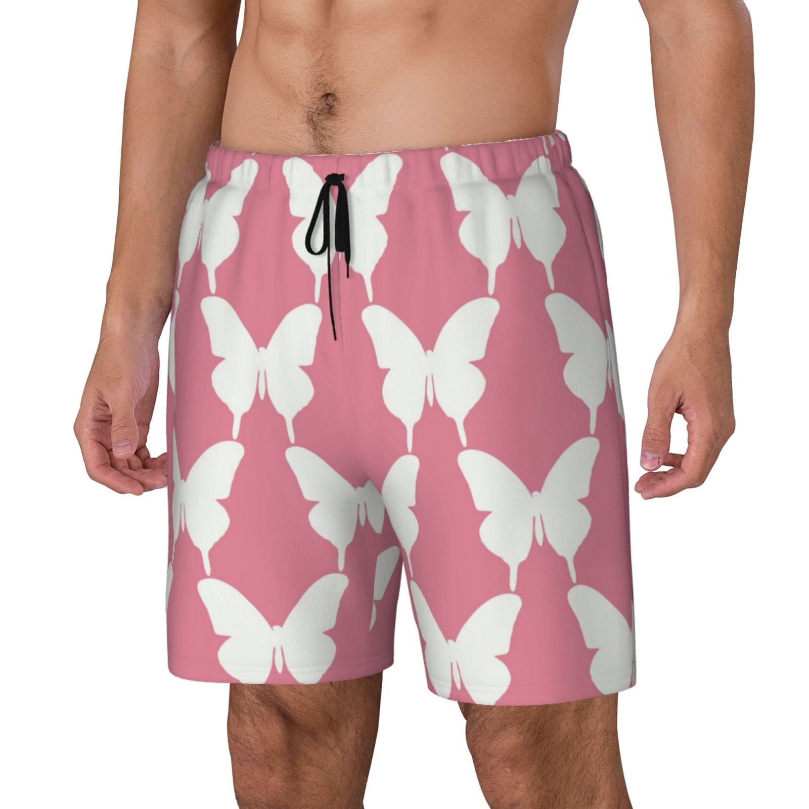 Vsdgher Butterfly 2 for Mens Swim Trunks with Compression Liner Swim ...