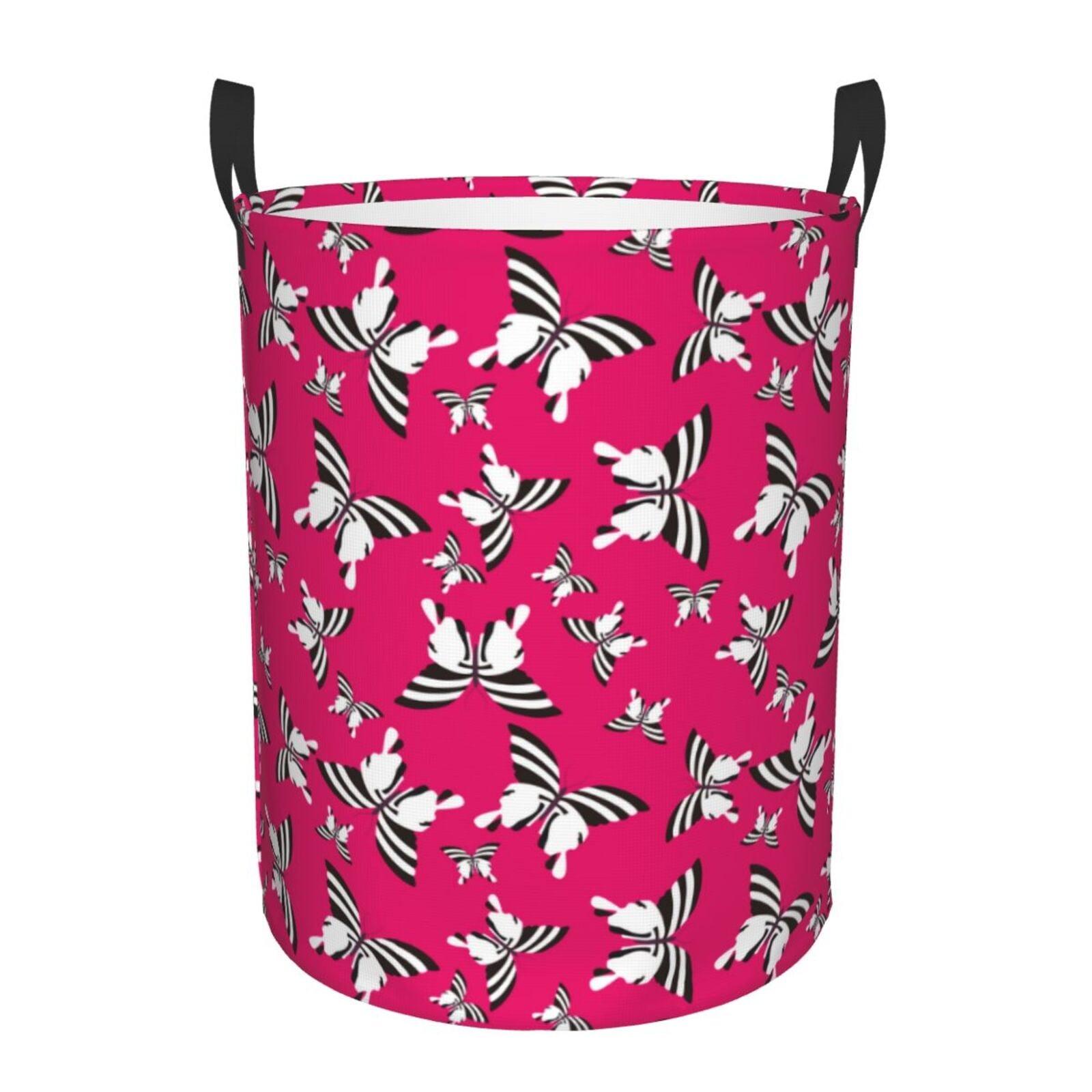 Vsdgher Butterfly Waterproof Round Collapsible Large Laundry Basket ...