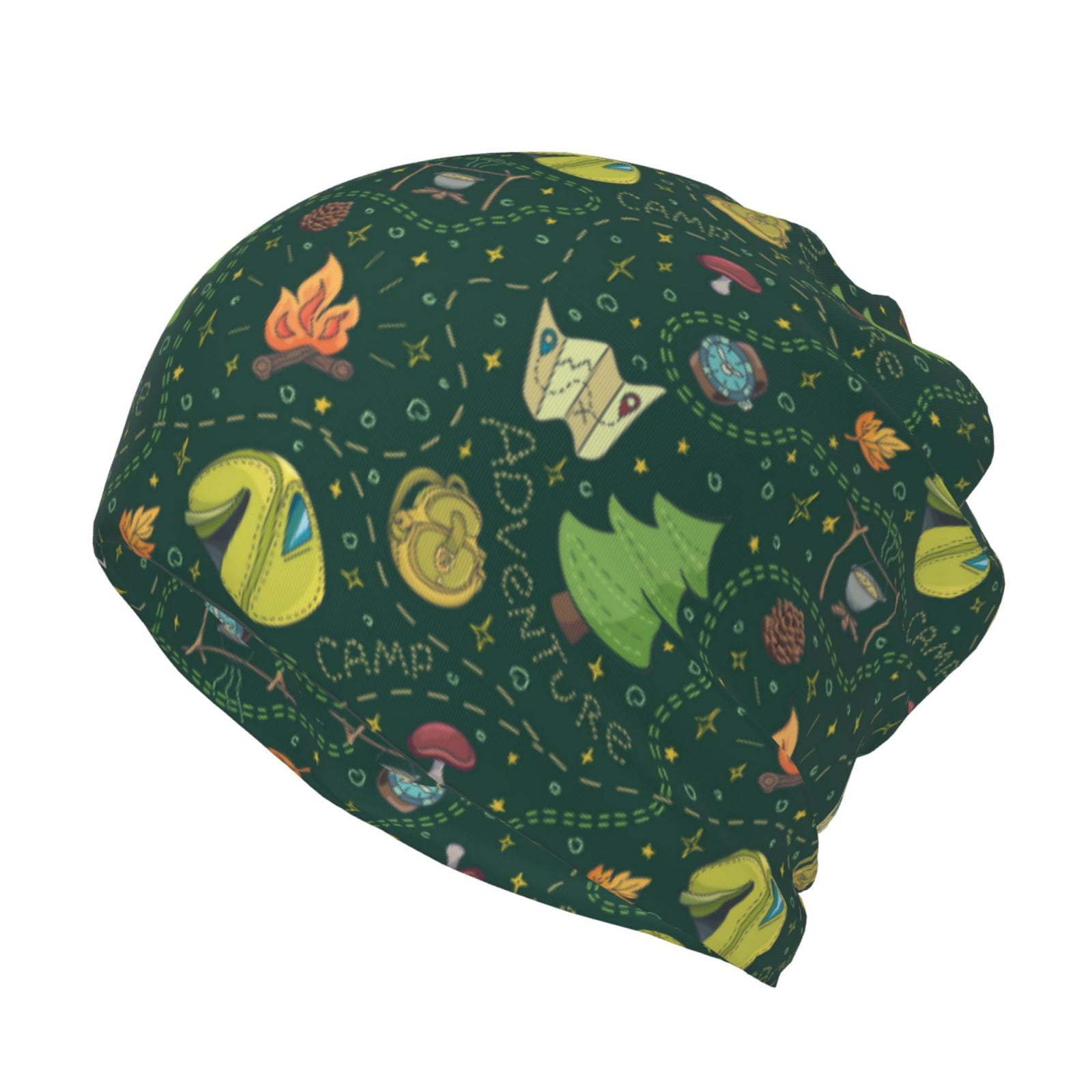 Vsdgher Camp In The Forest Slouchy Beanie Hat for Men/Women, Skull Cap ...