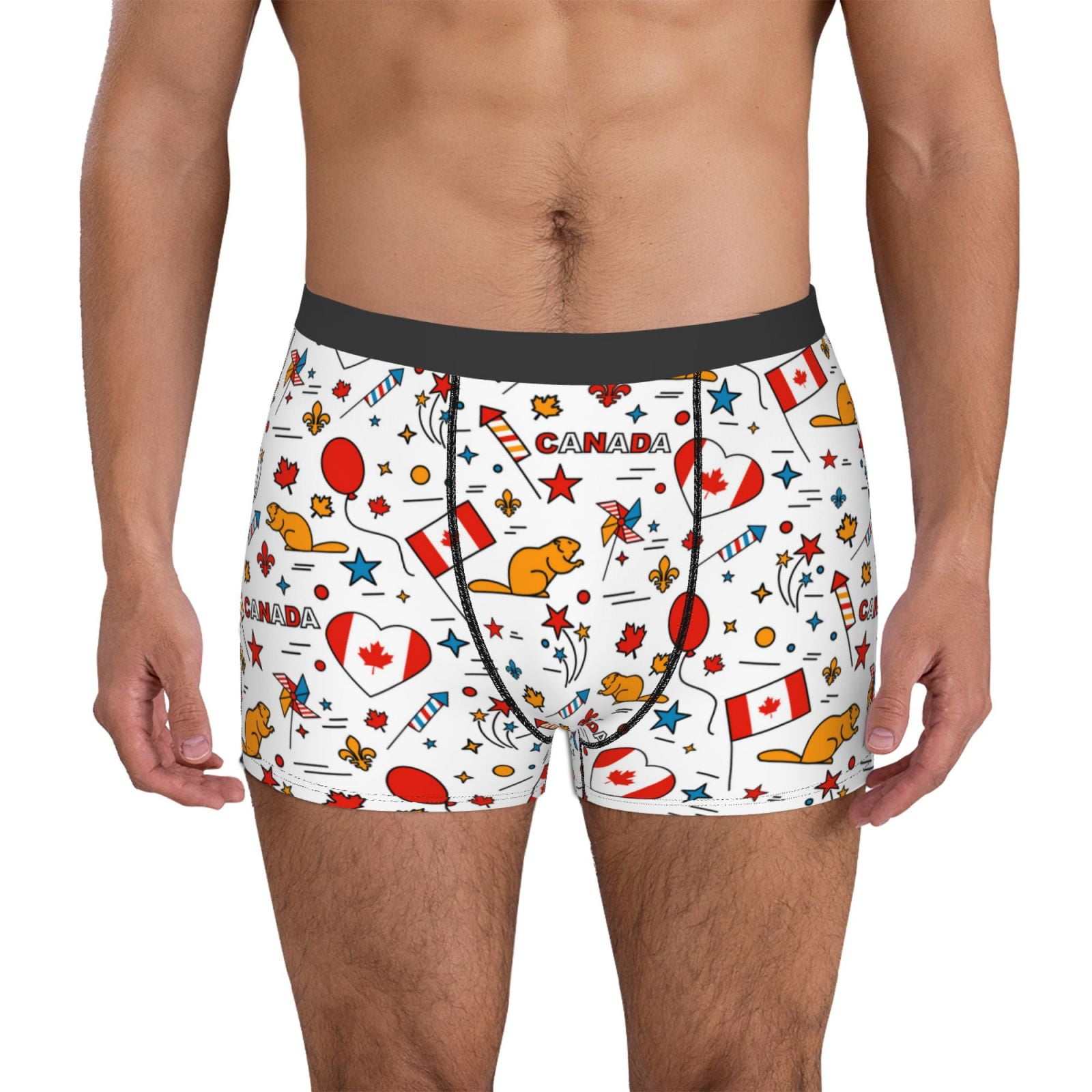 Vsdgher Canada Day Pattern Men's Boxer Brief Underwear,Soft Funny ...