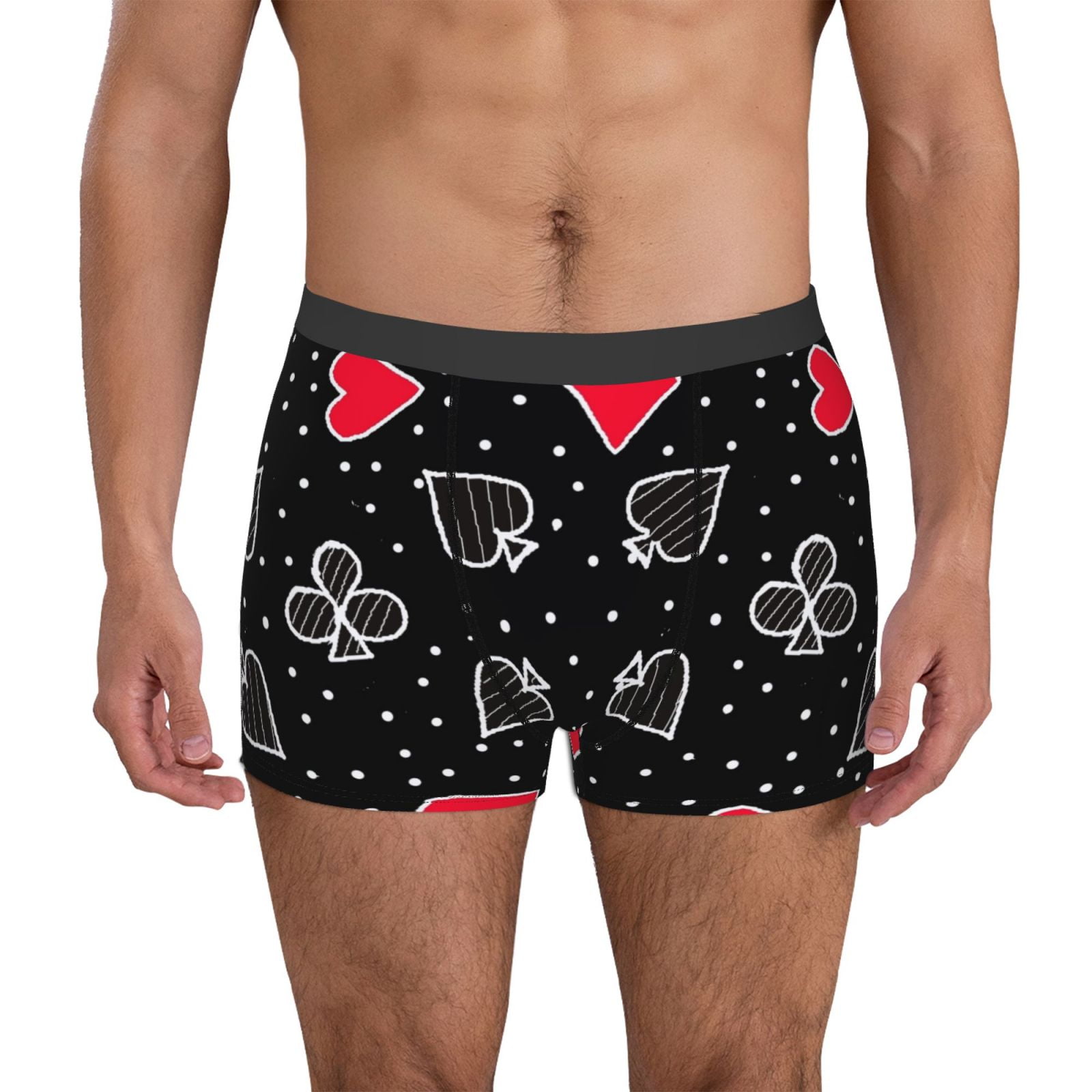Vsdgher Card Suits Pattern Men's Boxer Brief Underwear,Soft Funny ...