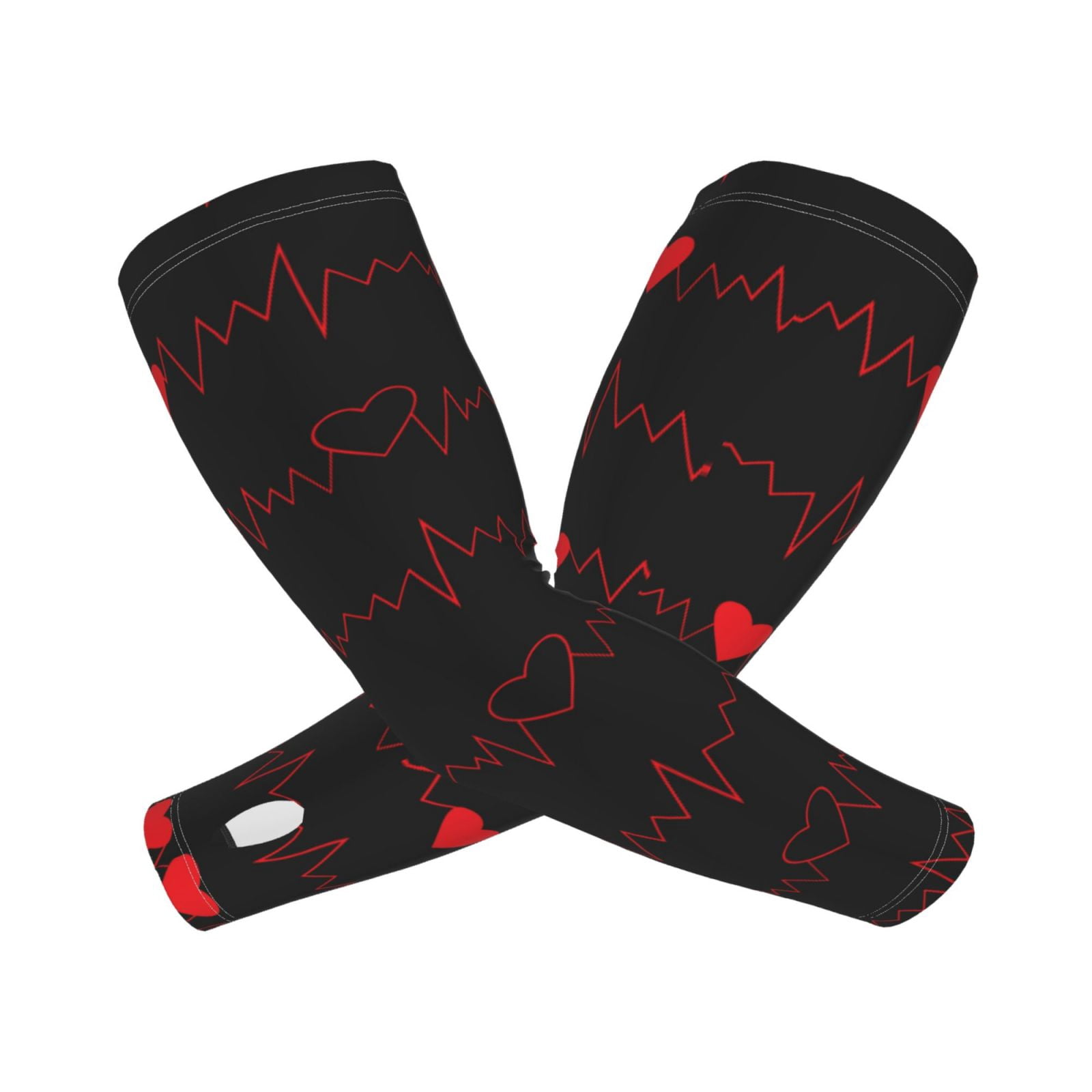 Vsdgher Cardiogram and Heart Pattern Cooling Arm Sleeves for Men ...