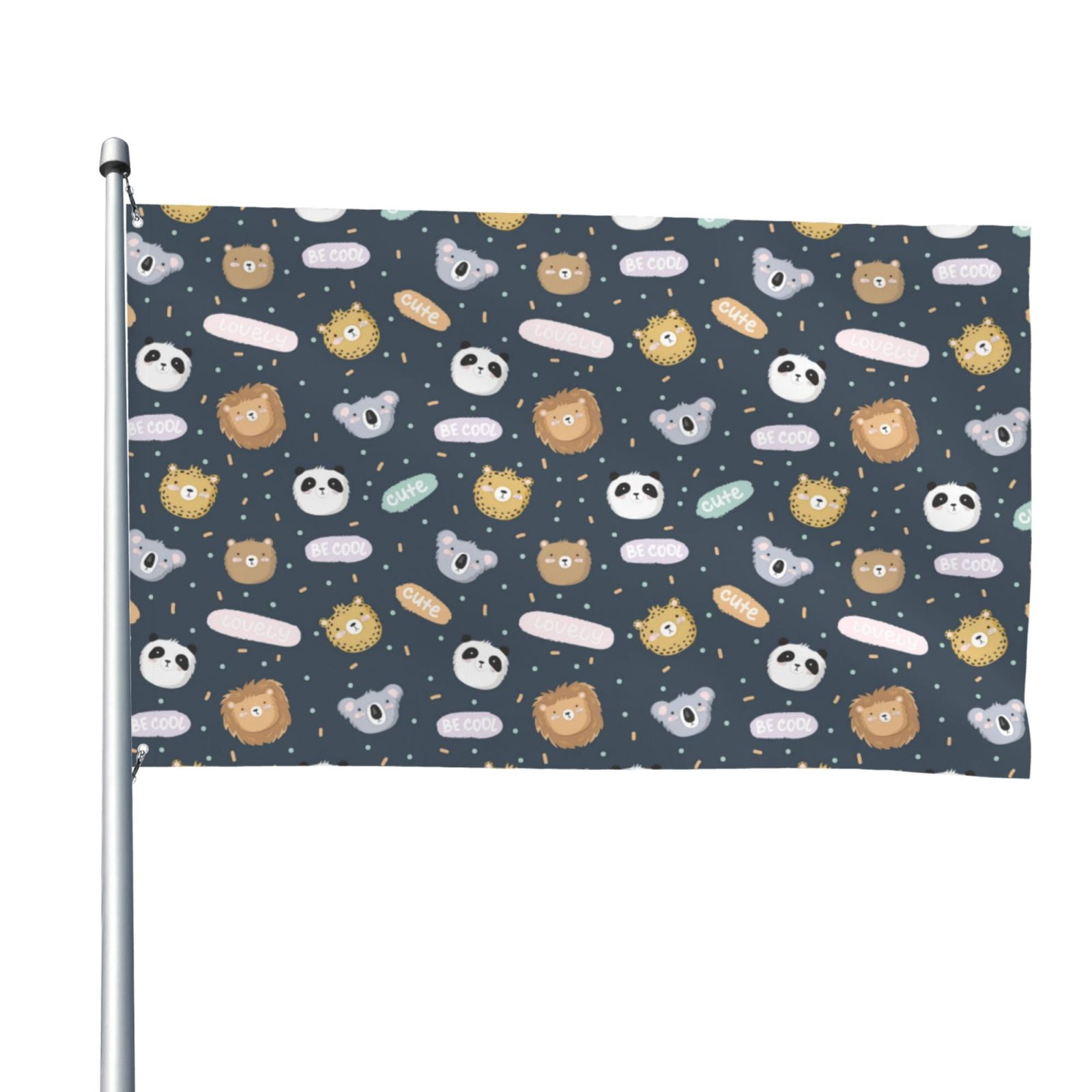 Vsdgher Cartoon Animals Print Outdoor Decorative Flag 4x6ft, Suitable ...