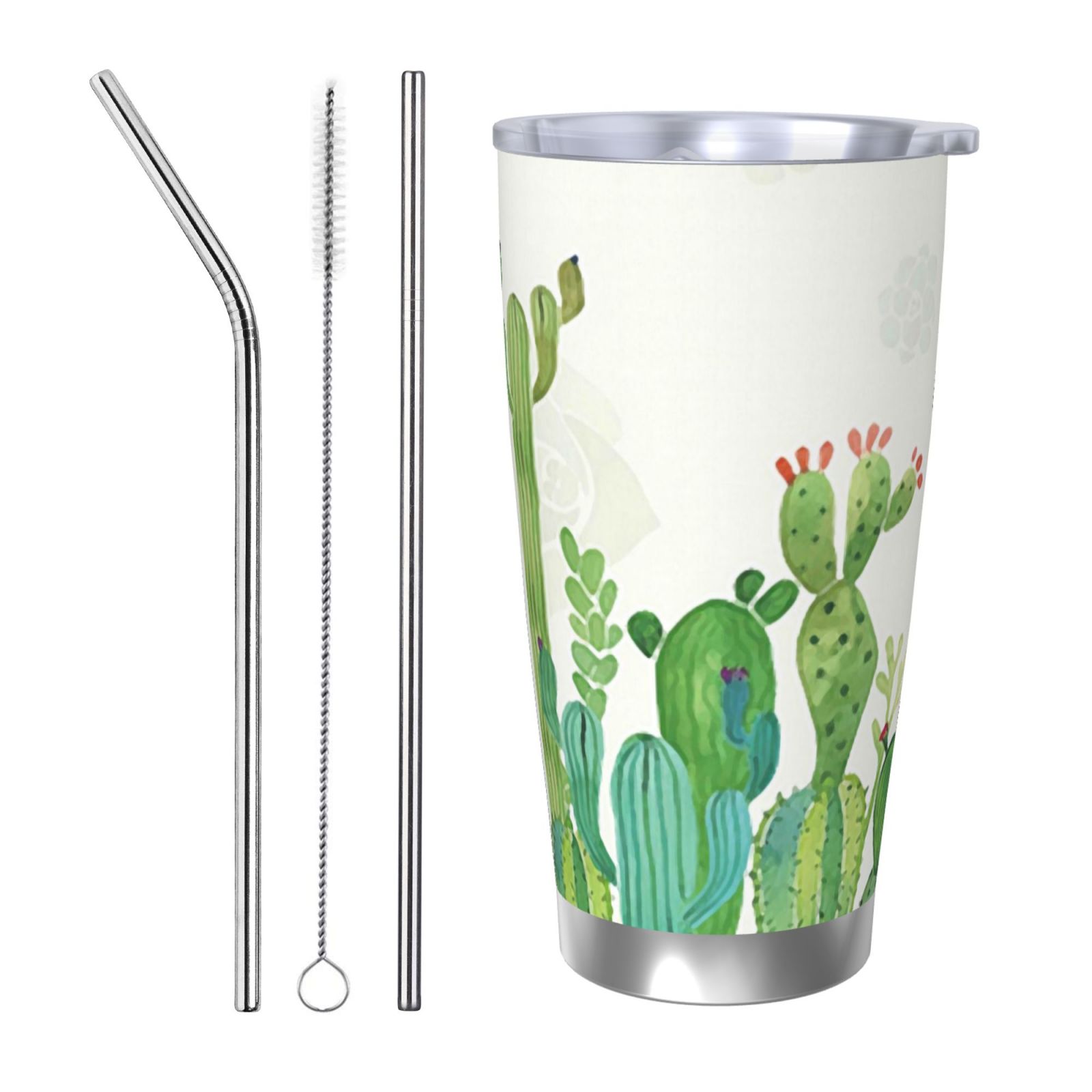 Vsdgher Cartoon Cactus 20 Oz Stainless Steel Vacuum Insulated, Travel ...