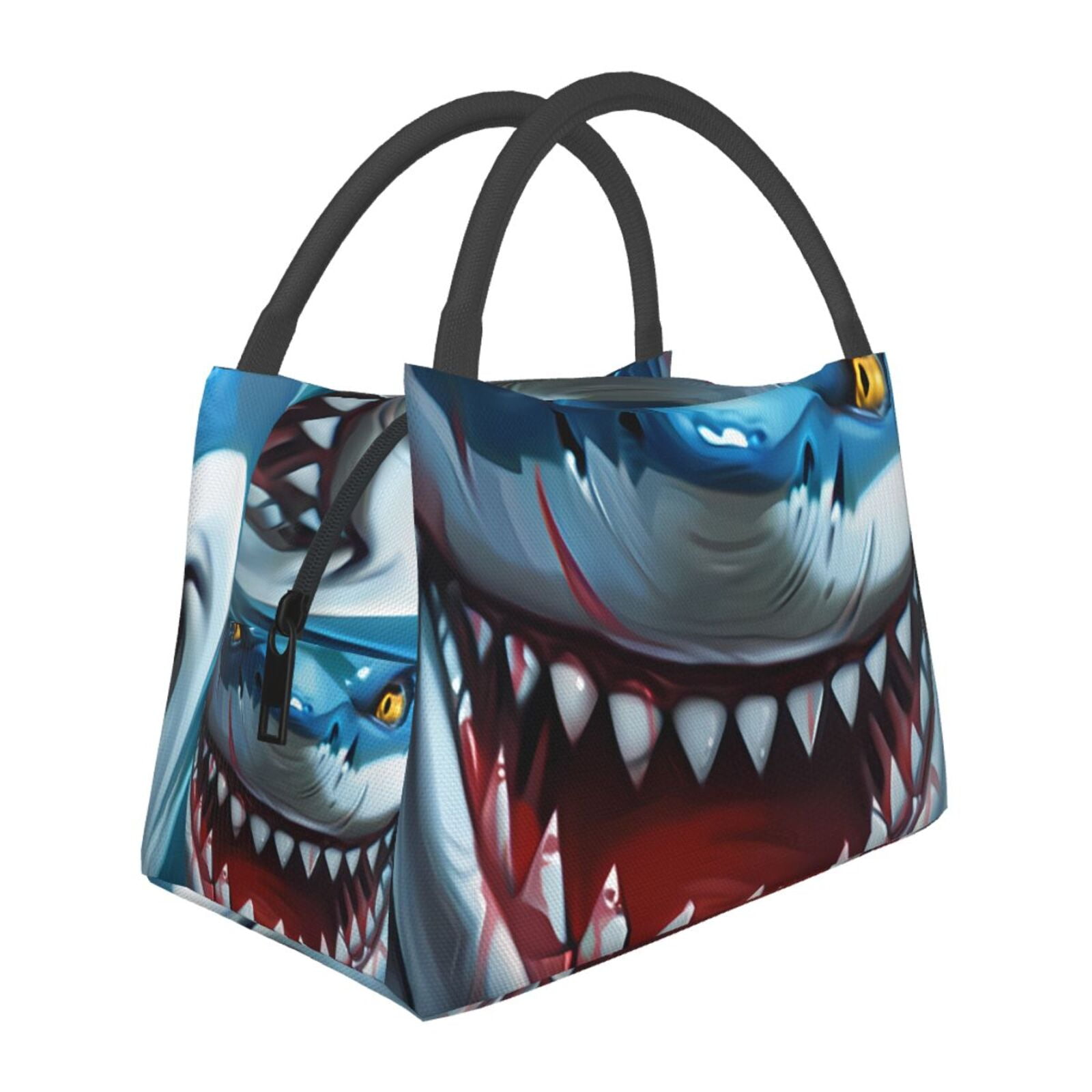 Vsdgher Cartoon Cute Shark Print Insulated Reusable Bags with Sturdy ...