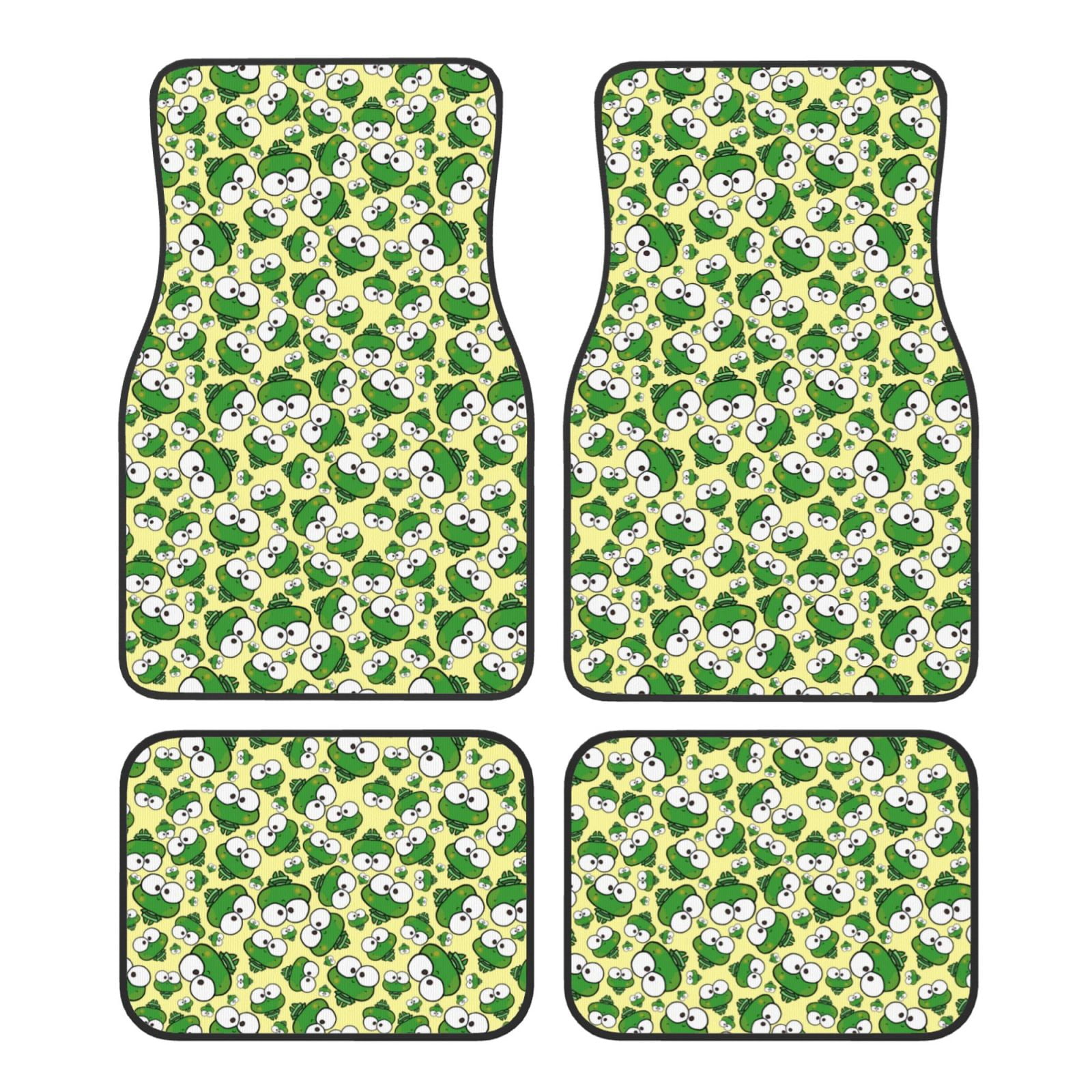 Vsdgher Cartoon Frogs Car Foot Mat Set of 4 Pieces Universal Floor ...