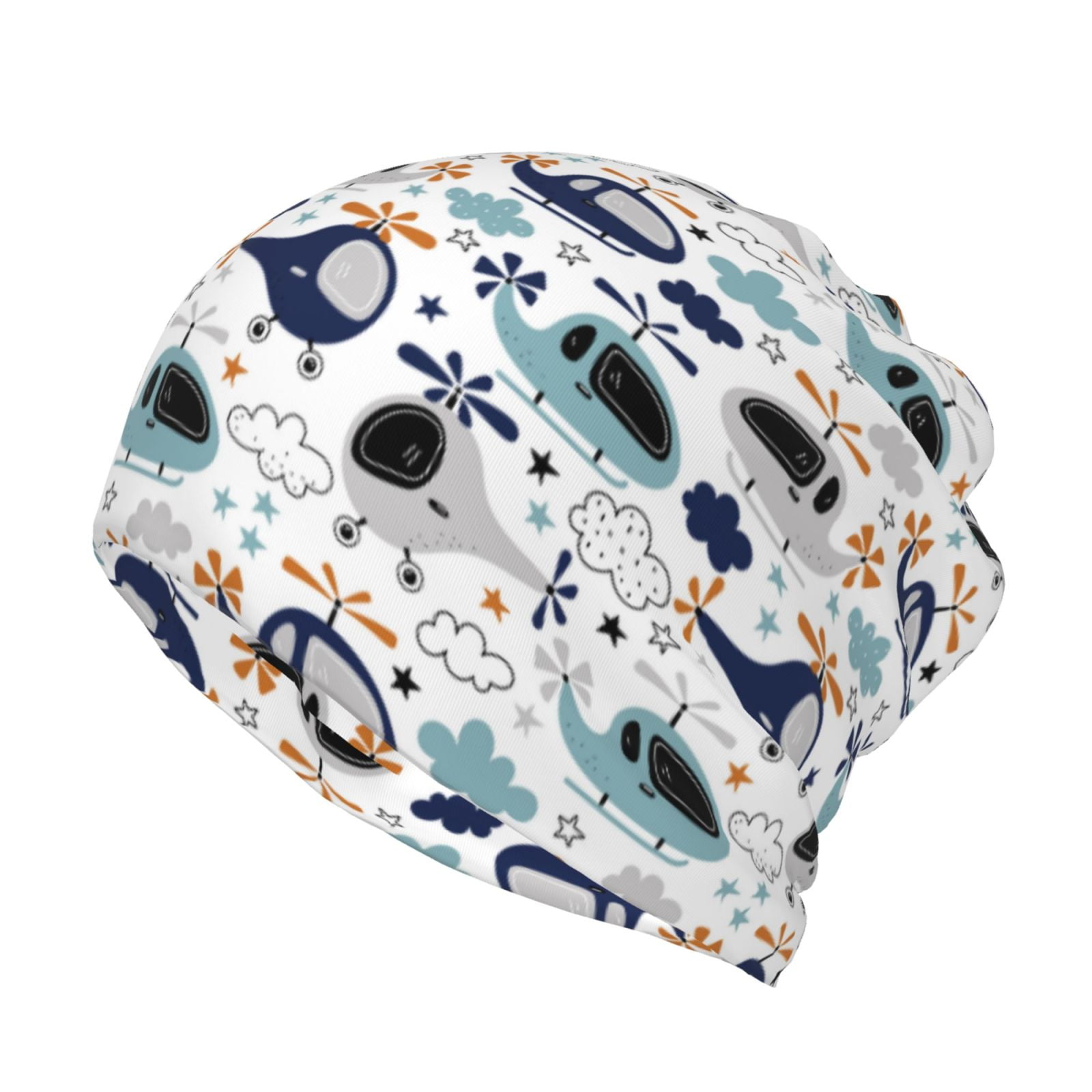 Vsdgher Cartoon Helicopters Slouchy Beanie Hat for Men/Women, Skull Cap ...