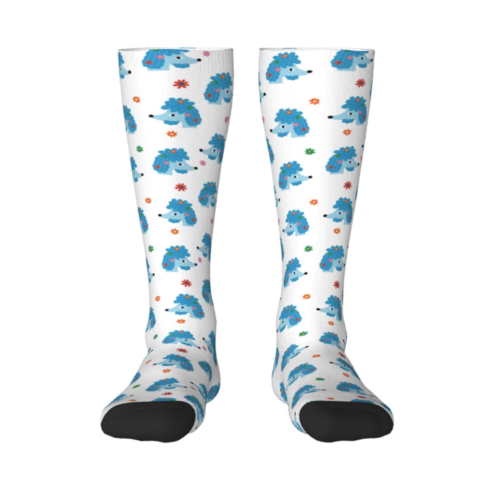 Vsdgher Cartoon Poodle Dog Print Thigh High Socks Extra Long Stretchy ...