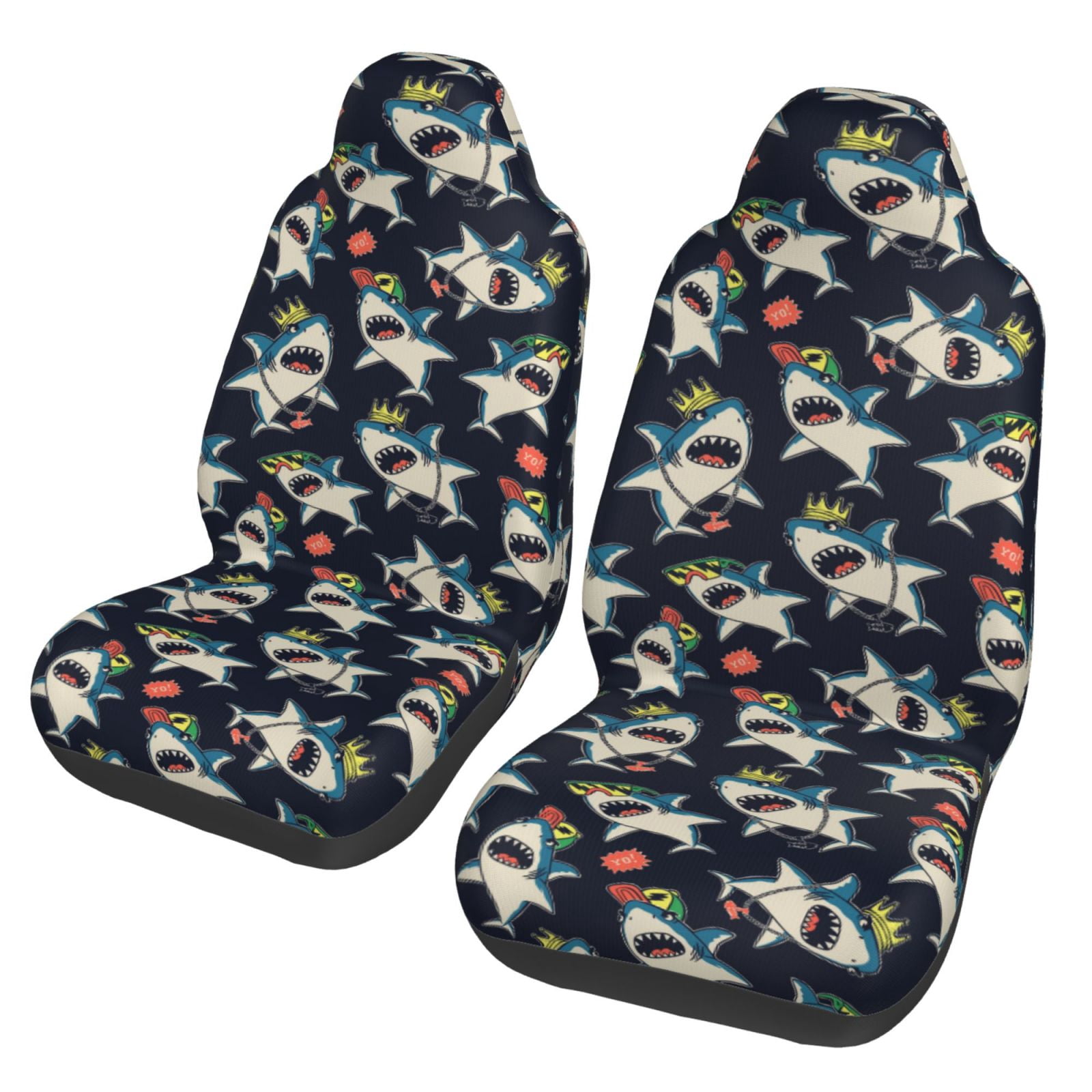 Vsdgher Cartoon Sharks Automotive Seat Covers for Cars Trucks and SUVs ...