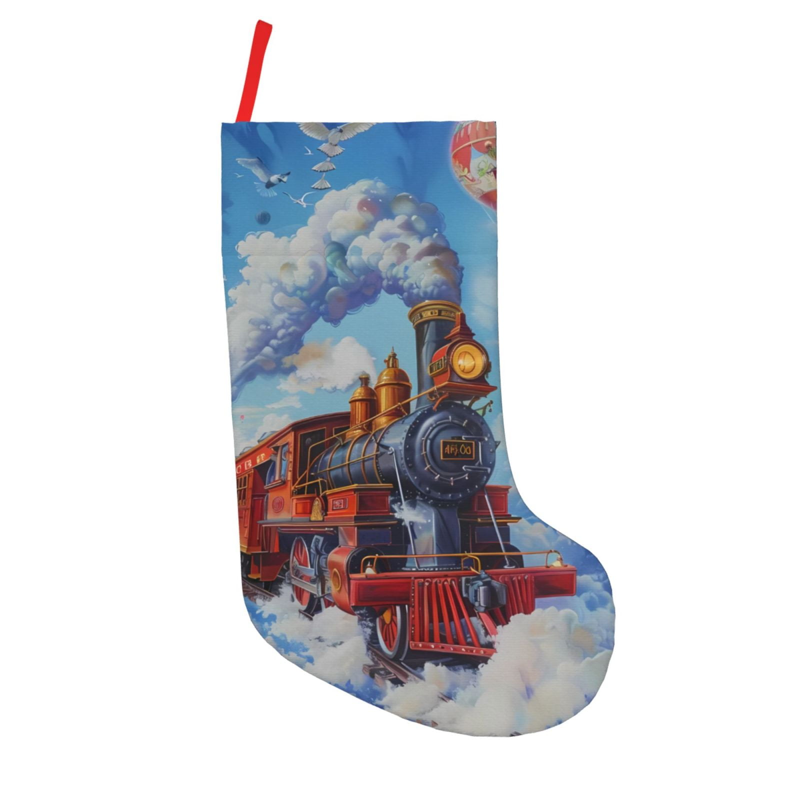 Vsdgher Cartoon Train Hot Air Balloon Christmas Stockings 18 inch Large ...