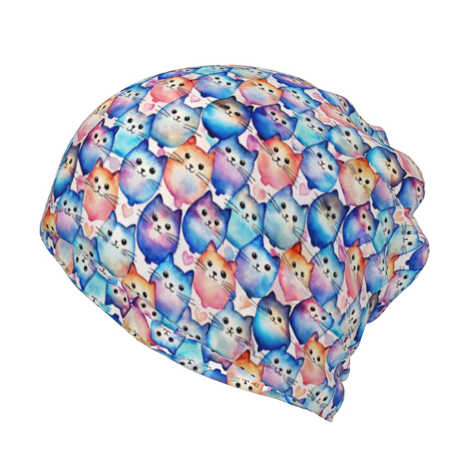 Vsdgher Cartoon colorful cute cat Slouchy Beanie Hat for Men/Women ...