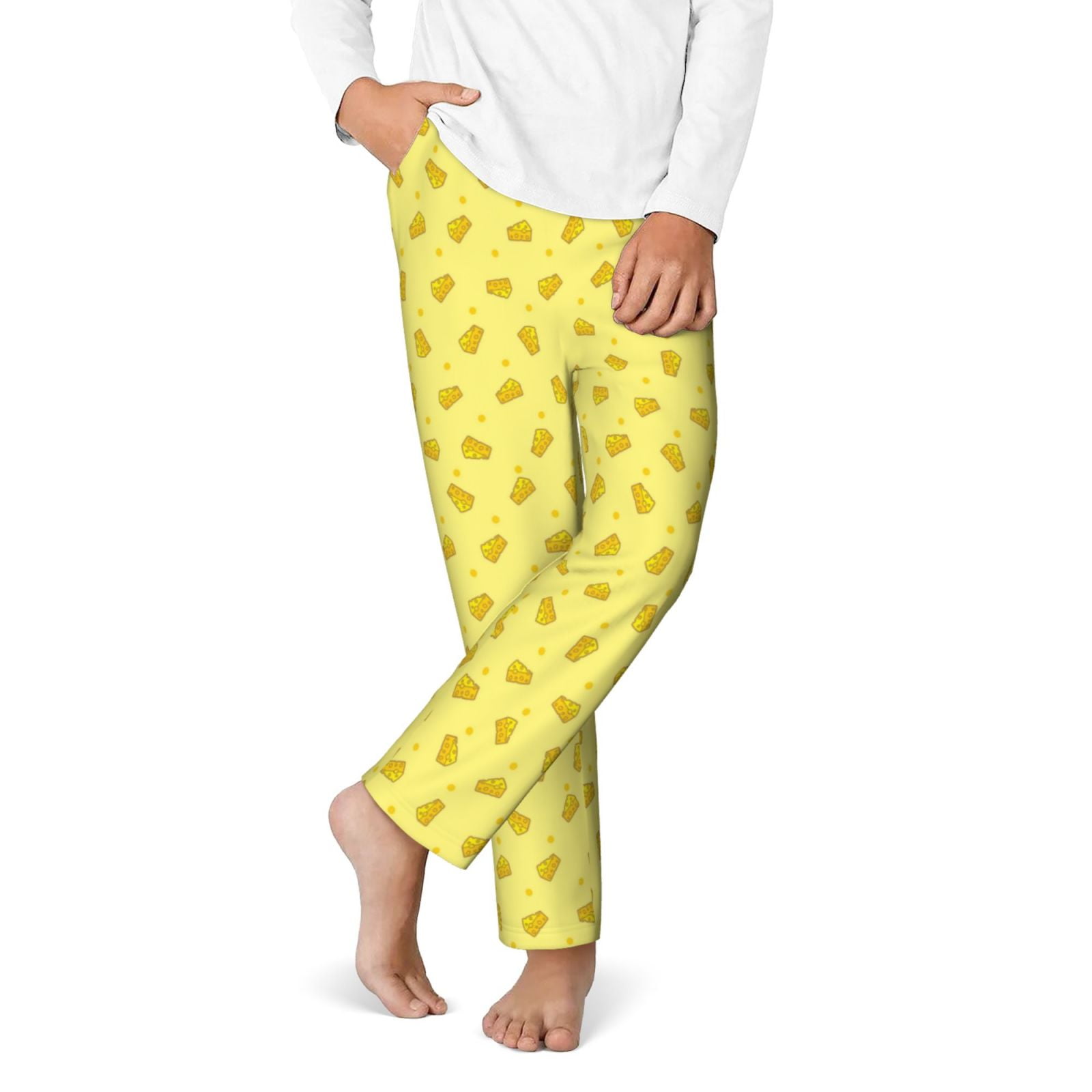 Vsdgher Cheese 1 Print Kids Pajama Pants,Long Sleep Plaid Pants Soft ...