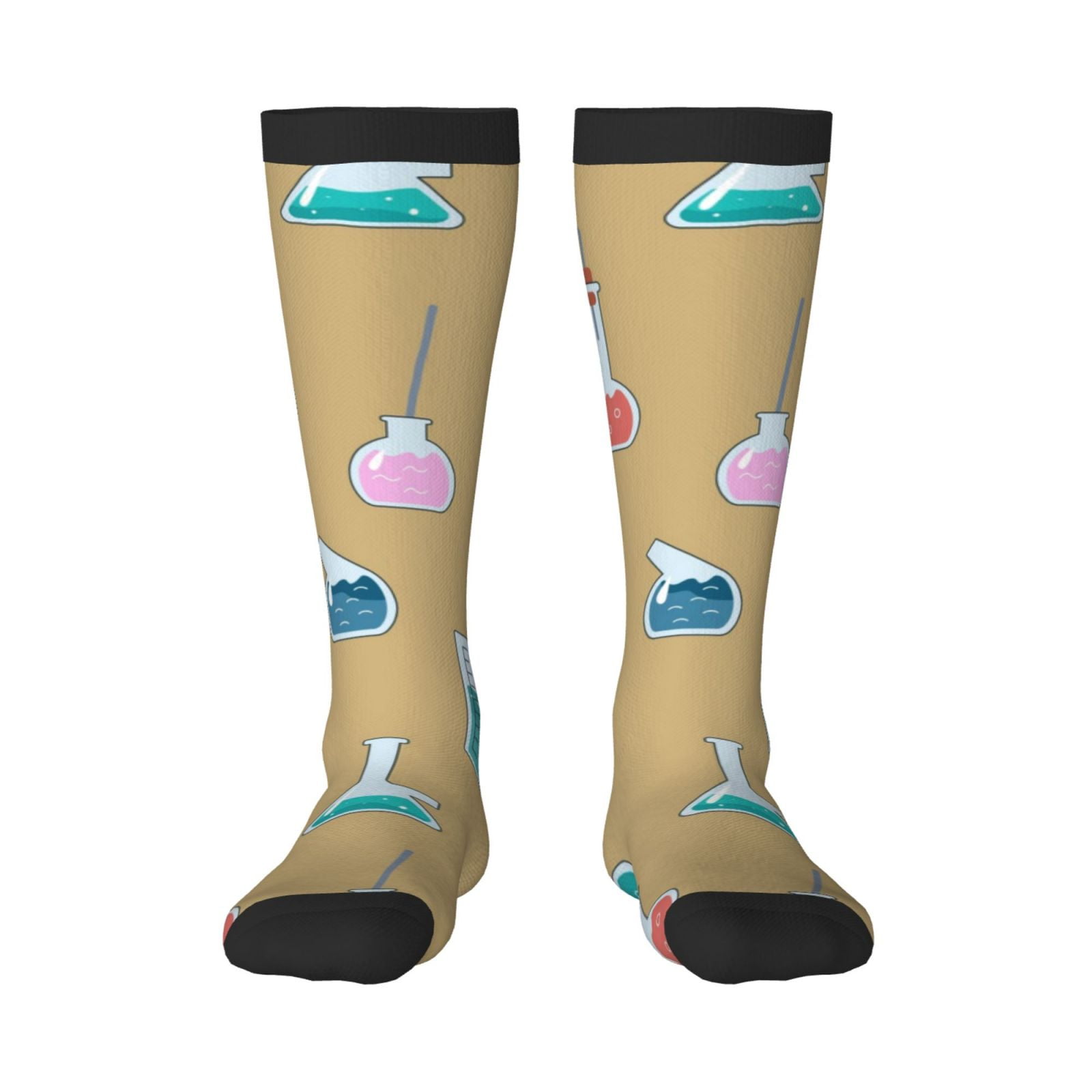 Vsdgher Chemistry Class Print Thigh High Socks Extra Long Stretchy Sock ...