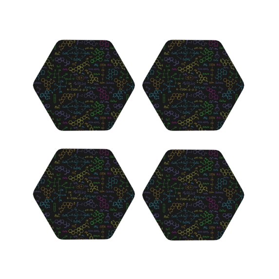 Vsdgher Chemistry Formulas Leather Coasters for Drinks, Durable Drink ...