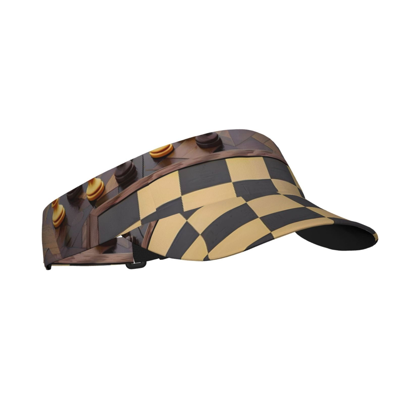 Vsdgher Chess Board With Pawns Print Adult Sunscreen Visor Cap,1 Piece of Sport Sun Visor Hats ...