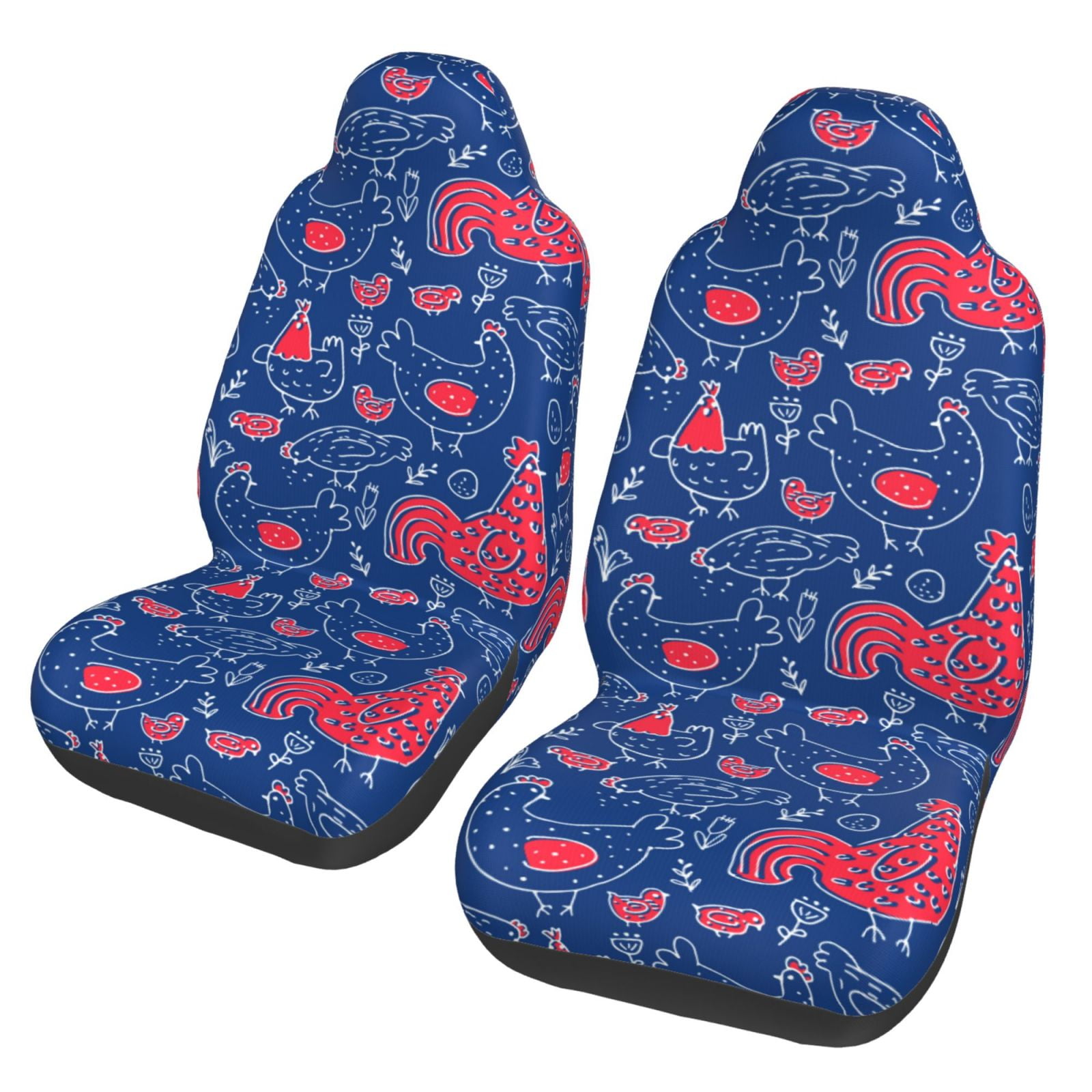 Vsdgher Chicken and Rooster Automotive Seat Covers for Cars Trucks and ...