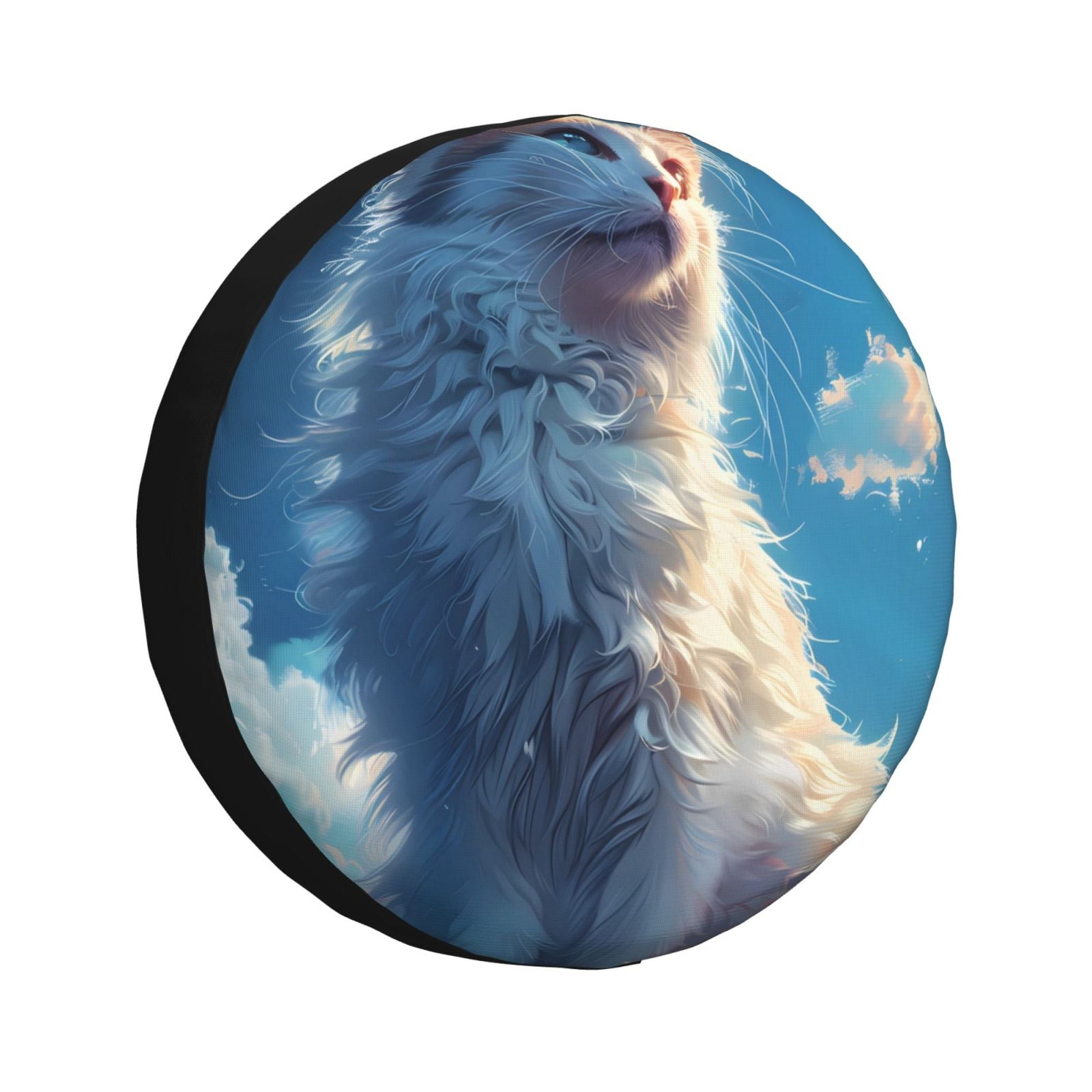 Vsdgher Clear Sky Blue Cat for Spare Tire Cover, Tire Wheel Protector ...