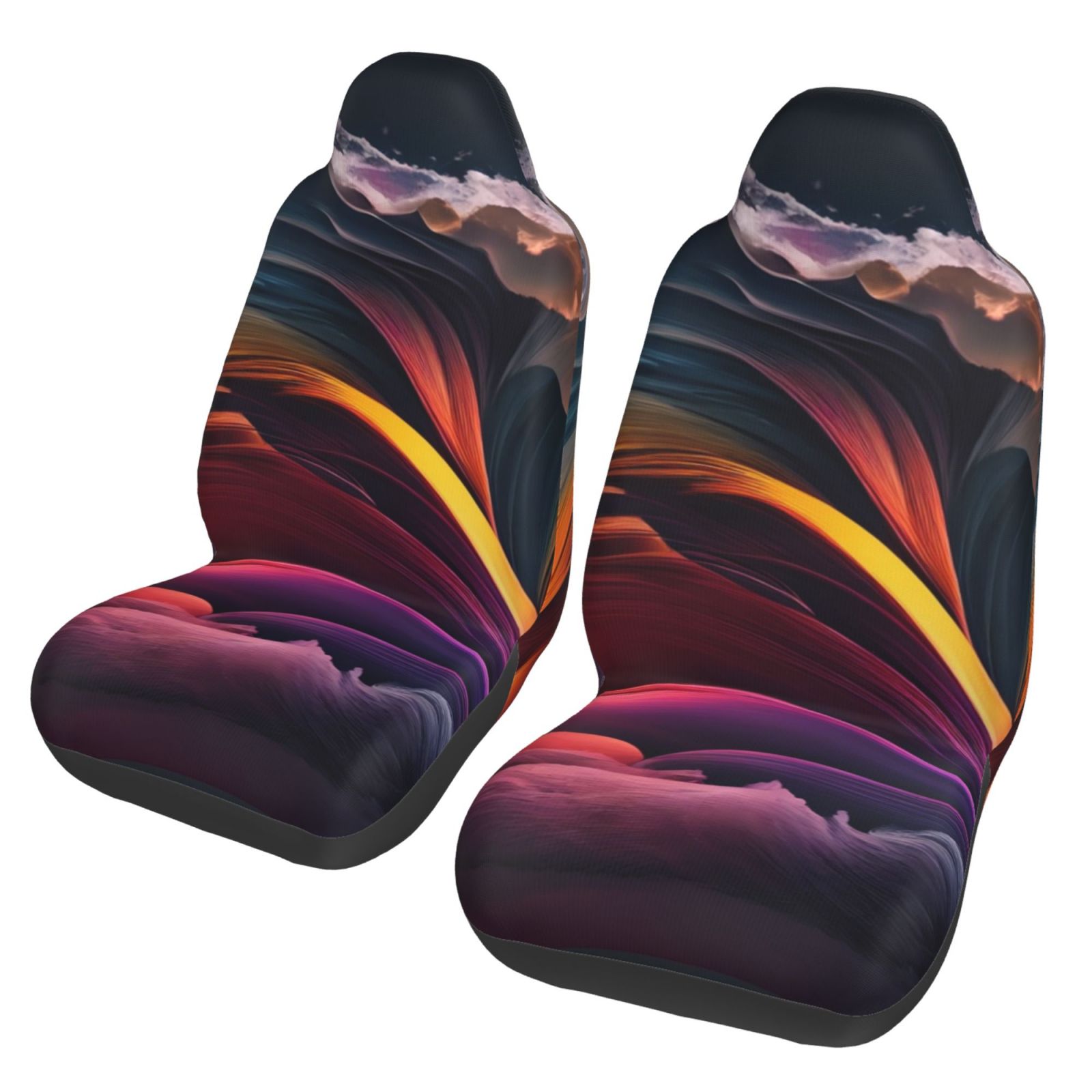 Vsdgher Colorful Abstract Wave Motion Automotive Seat Covers for Cars ...