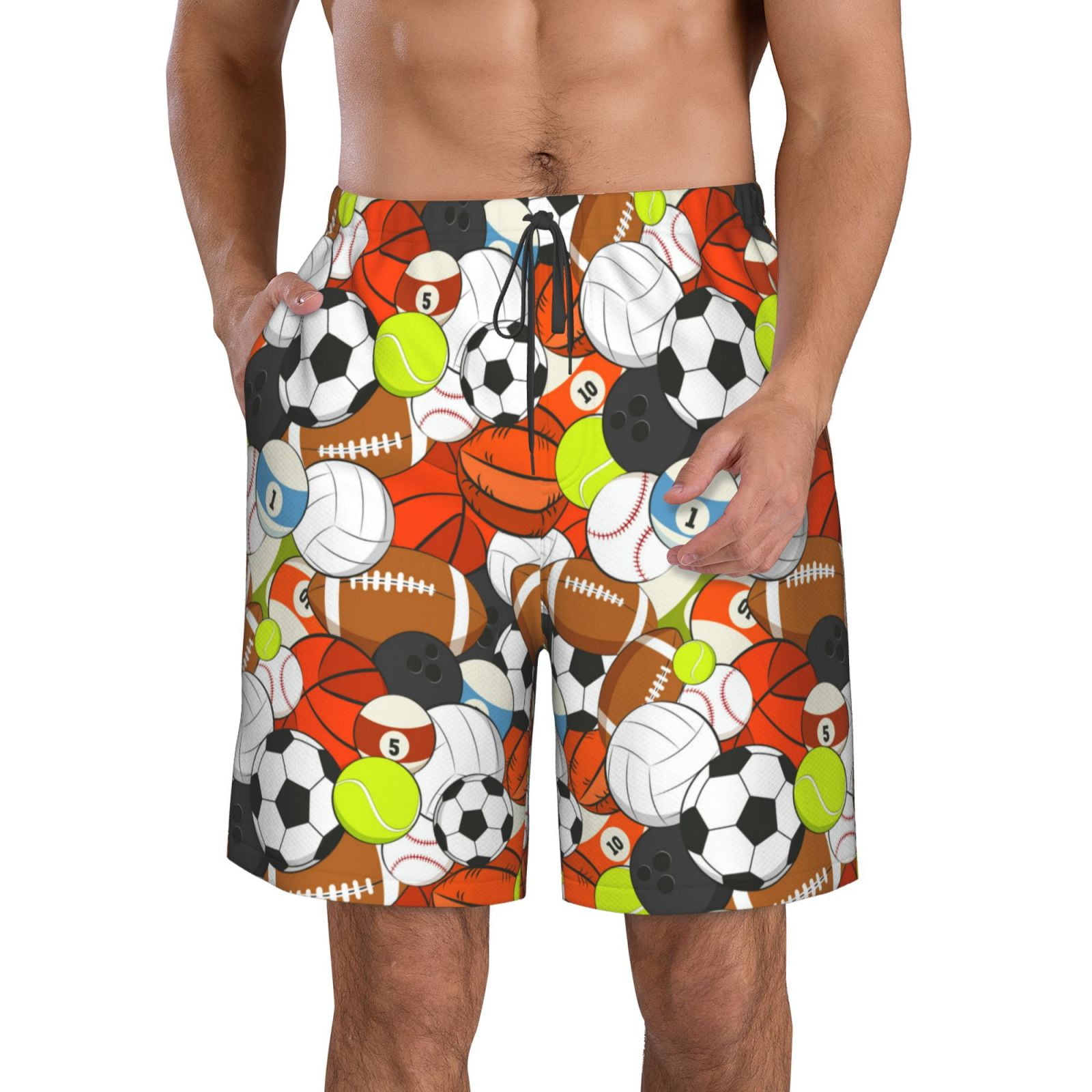 Vsdgher Colorful Balls Men's Beach Shorts, Surfing shorts, Swim trunks ...