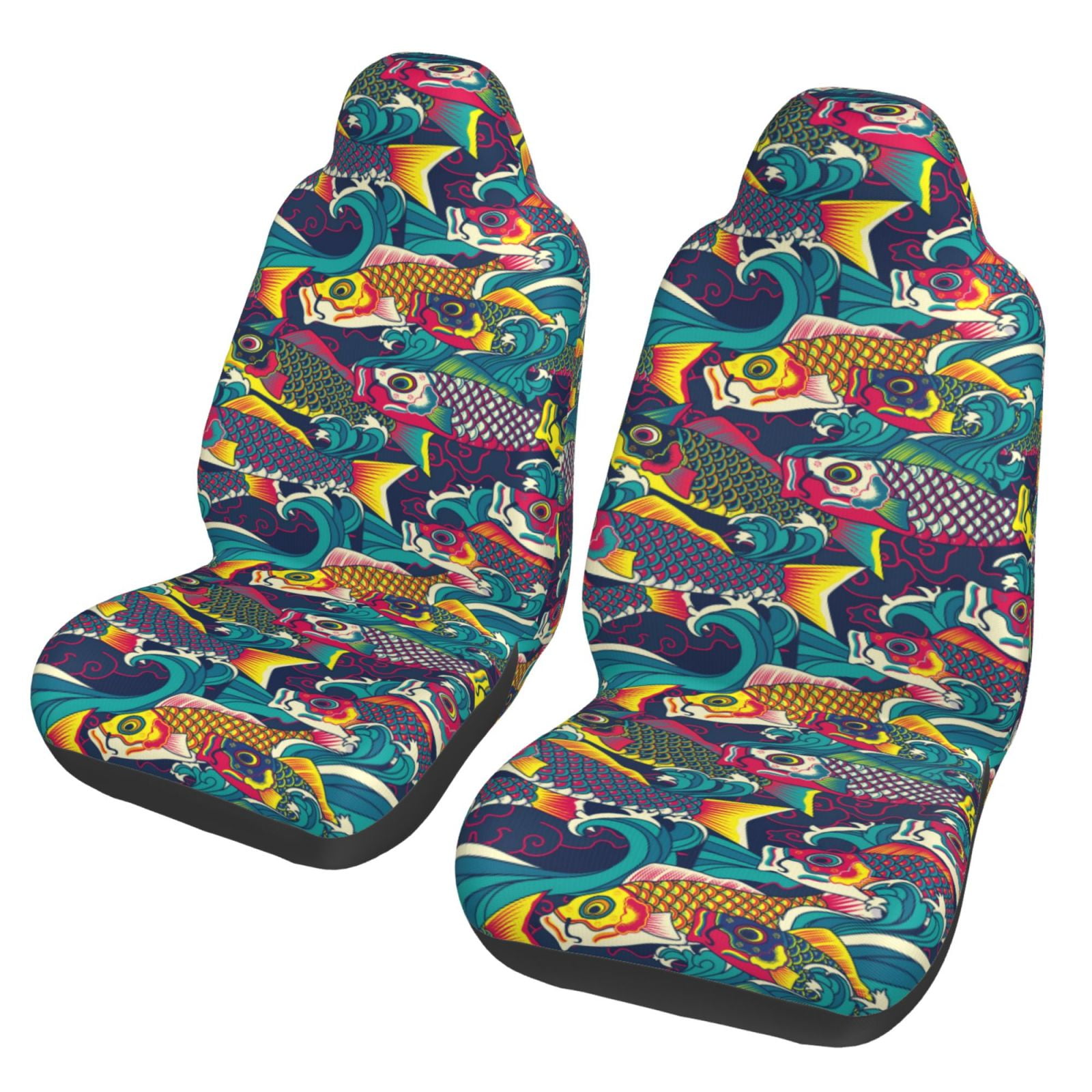 Vsdgher Colorful Carp Streamer Automotive Seat Covers for Cars Trucks ...
