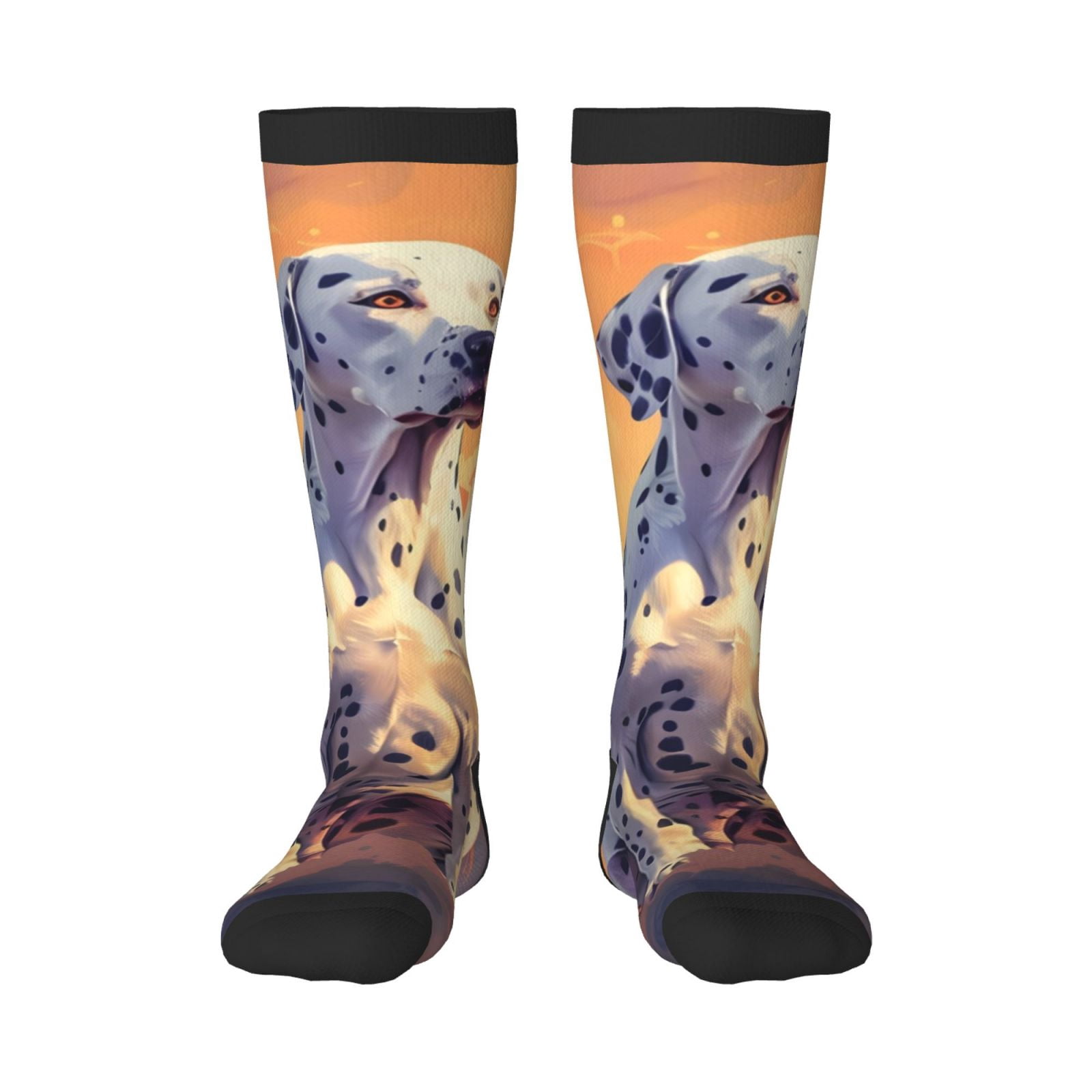 Vsdgher Colorful Cloud Spotted Dog Print Thigh High Socks Extra Long ...