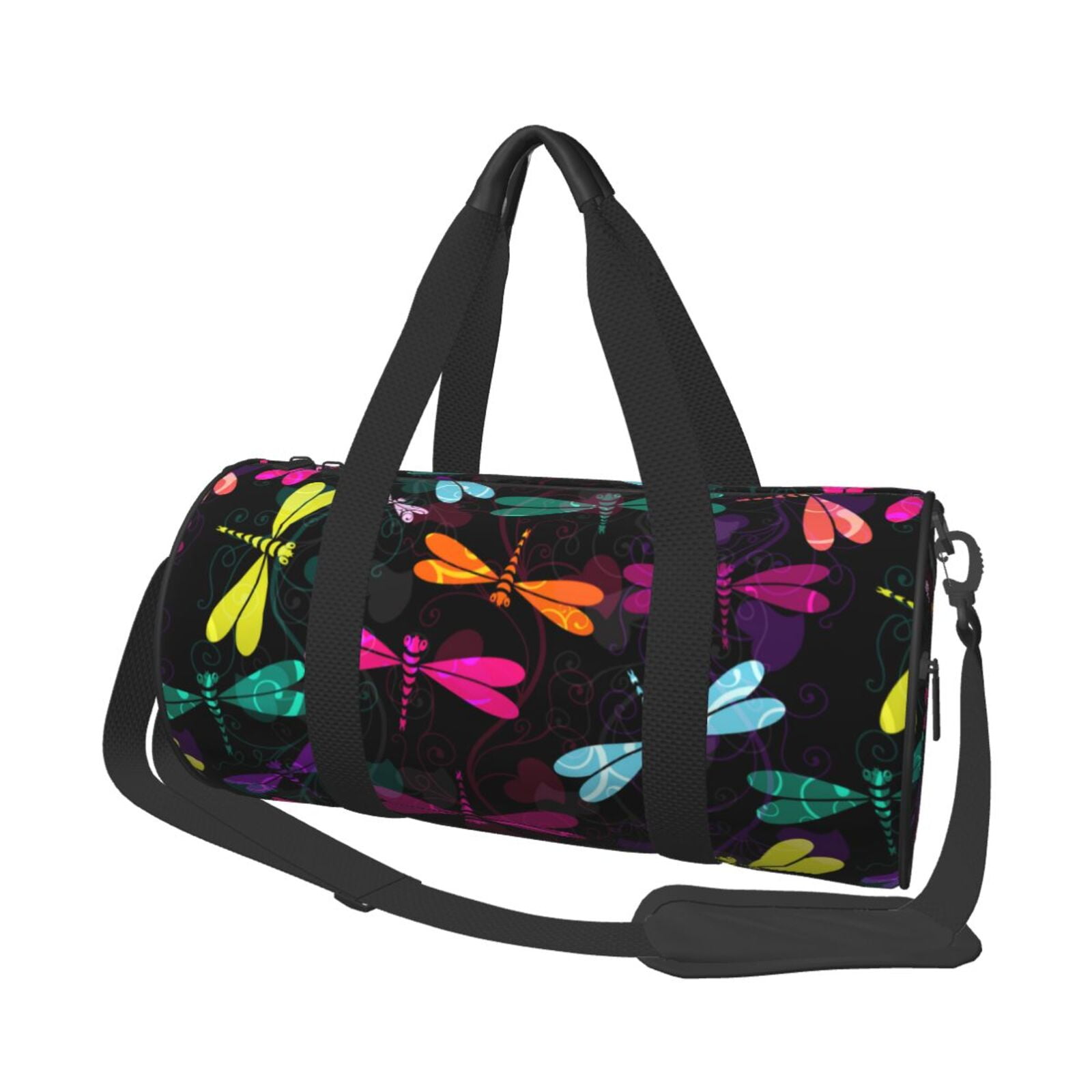 Vsdgher Colorful Dragonflies 45L Foldable Duffel Bag, Sports Gym Bag ...