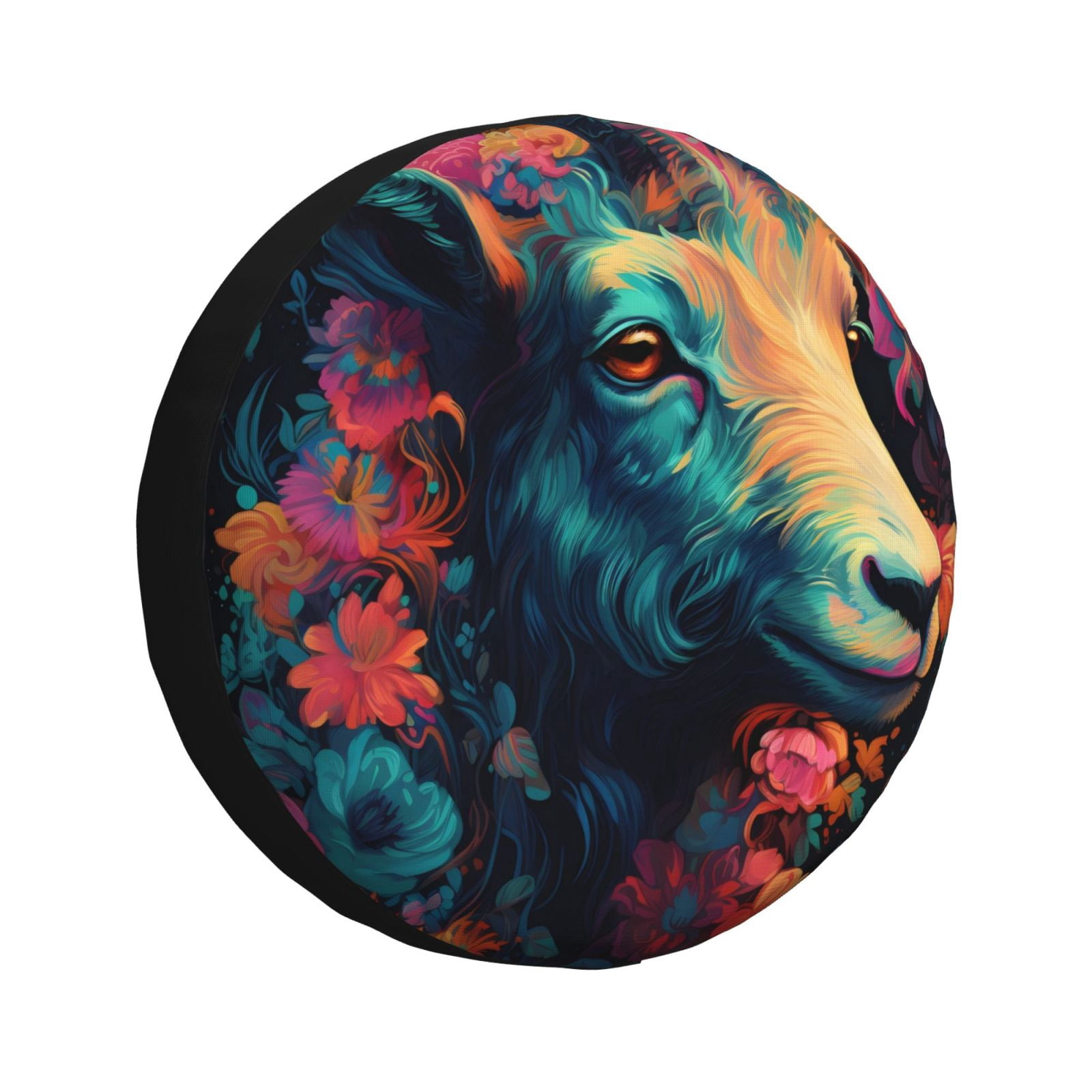 Vsdgher Colorful Flower Goat for Spare Tire Cover, Tire Wheel Protector ...