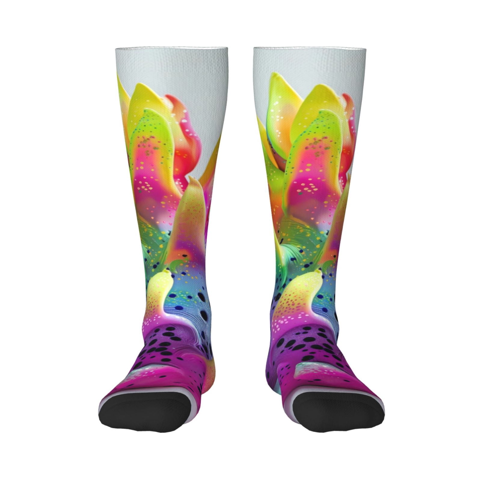 Vsdgher Colorful Glitter Dagon Fruit Knee Socks, High Socks Long ...