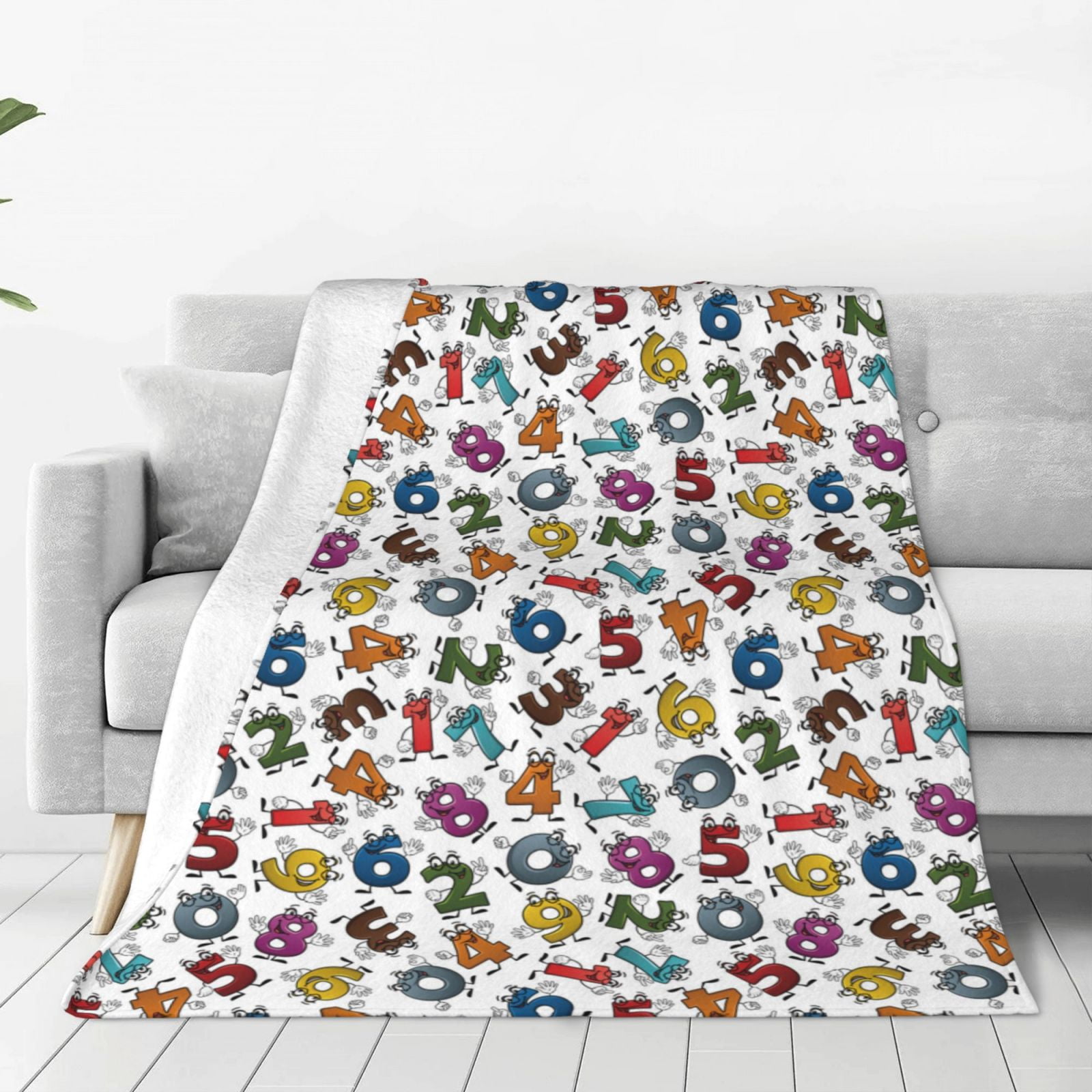 Vsdgher Colorful Numbers Ultra-Soft Micro flannel Blanket Throw ...