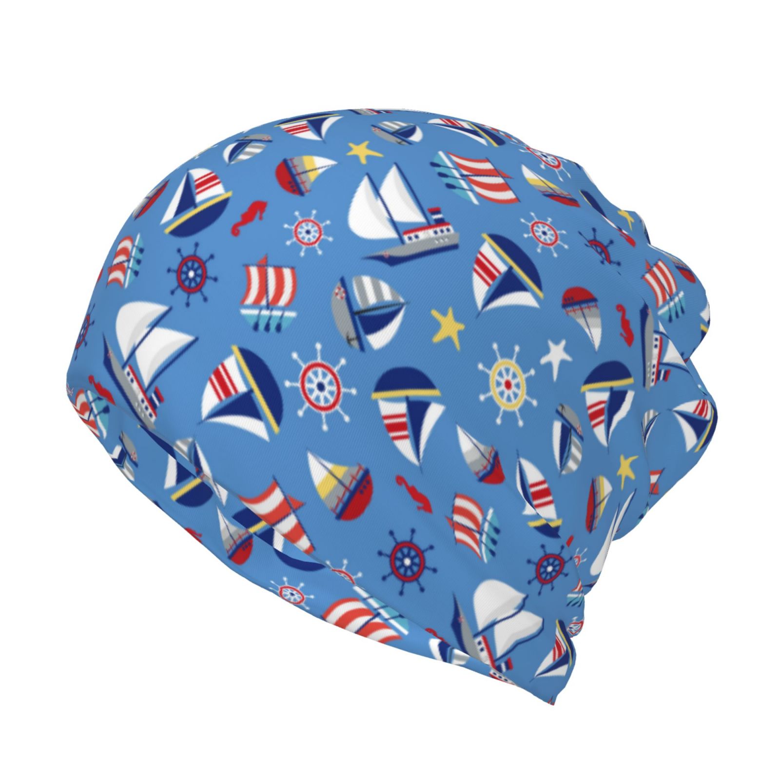 Vsdgher Colorful Sailing Ship Slouchy Beanie Hat for Men/Women, Skull ...
