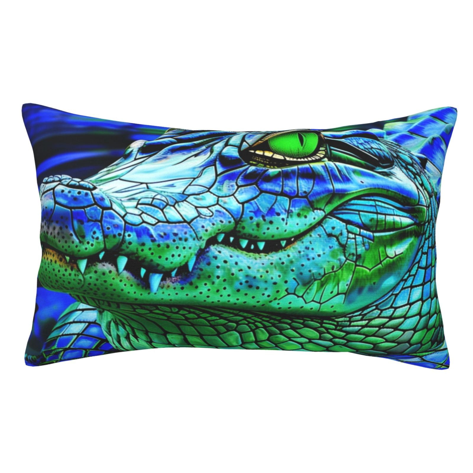 Vsdgher Colorful Stained Glass Crocodile Pillow Cases, Pillow Covers ...