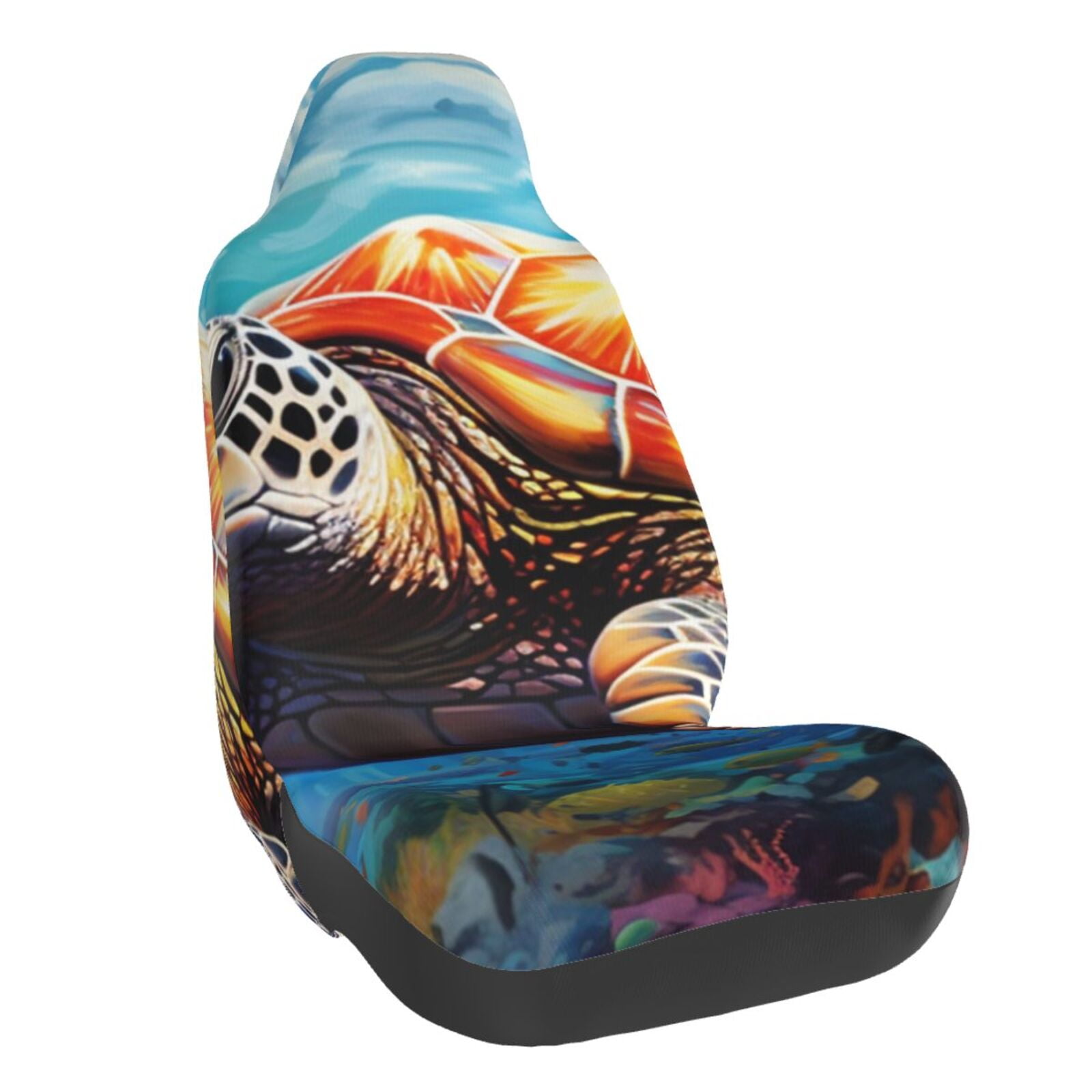 Vsdgher Colorful Underwater Sea Turtle for Automotive Seat Covers for ...