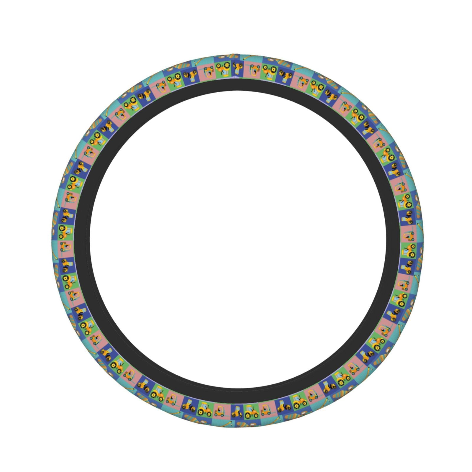 Vsdgher Construction Machinery Pattern Elastic Car Steering Wheel Cover ...