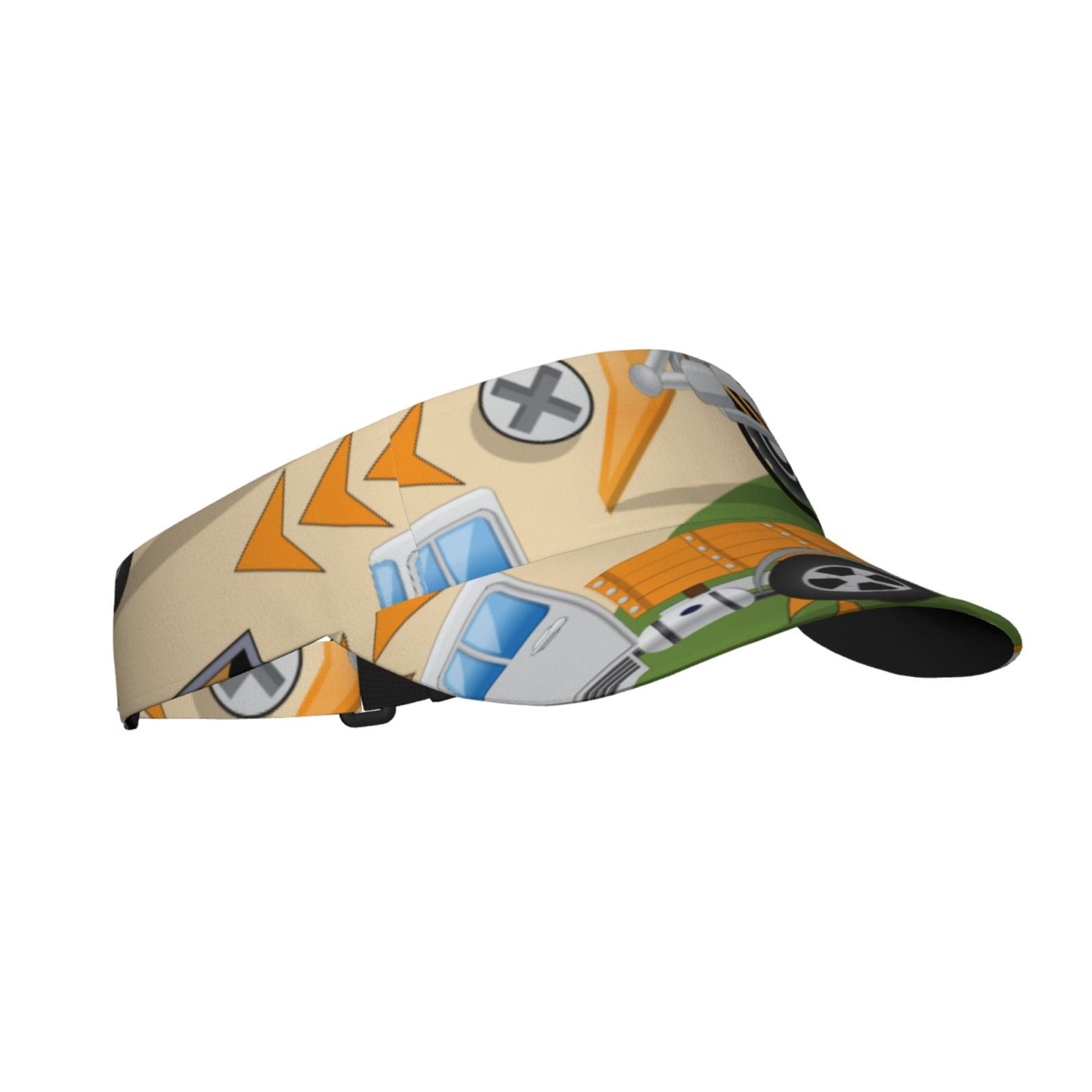 Vsdgher Construction Machinery1 Print Adult Sunscreen Visor Cap,1 Piece ...